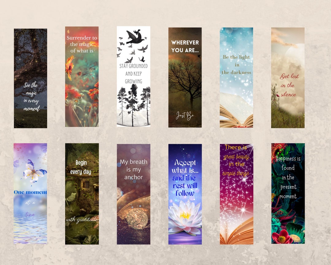 Printable Bookmark, Magic Themed, Quotes, Set of 12 - Etsy