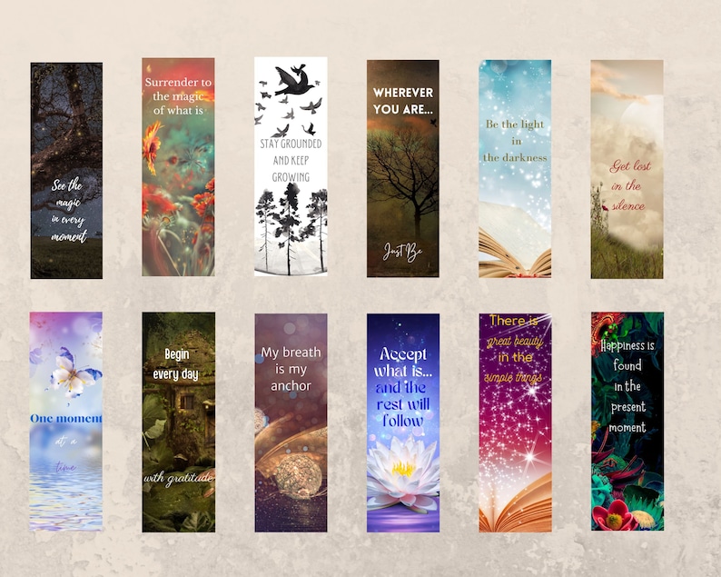 Printable Bookmark, Magic Themed, Quotes, Set of 12 - Etsy