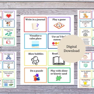 Kids Coping Skills Bundle, Printable, Cards and Worksheets - Etsy