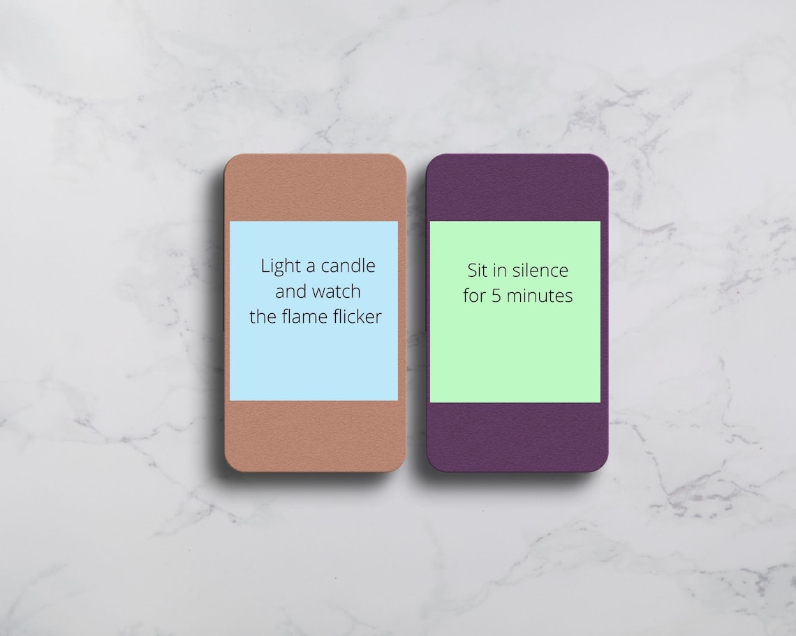 Mindfulness Activity Cards, Printable, Set of 30 - Etsy