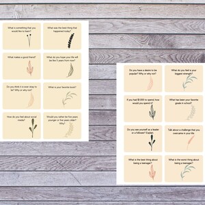Printable Conversation Cards for Teens, Icebreakers, Set of 48 - Etsy
