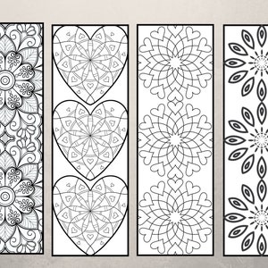 Mandala Bookmarks, Printable, Set of 10, Coloring, Mindfulness - Etsy