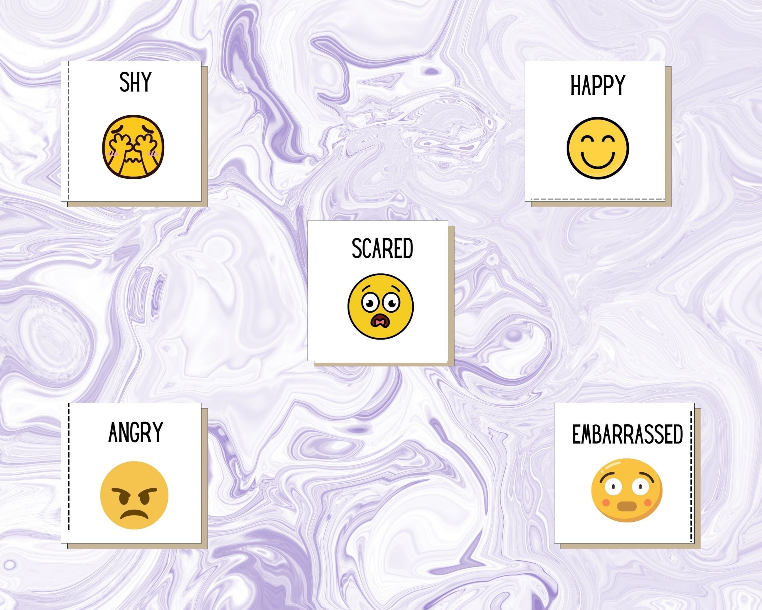 Printable Emotion Flashcards for Kids and Teens, Icebreaker, Set of 30 ...