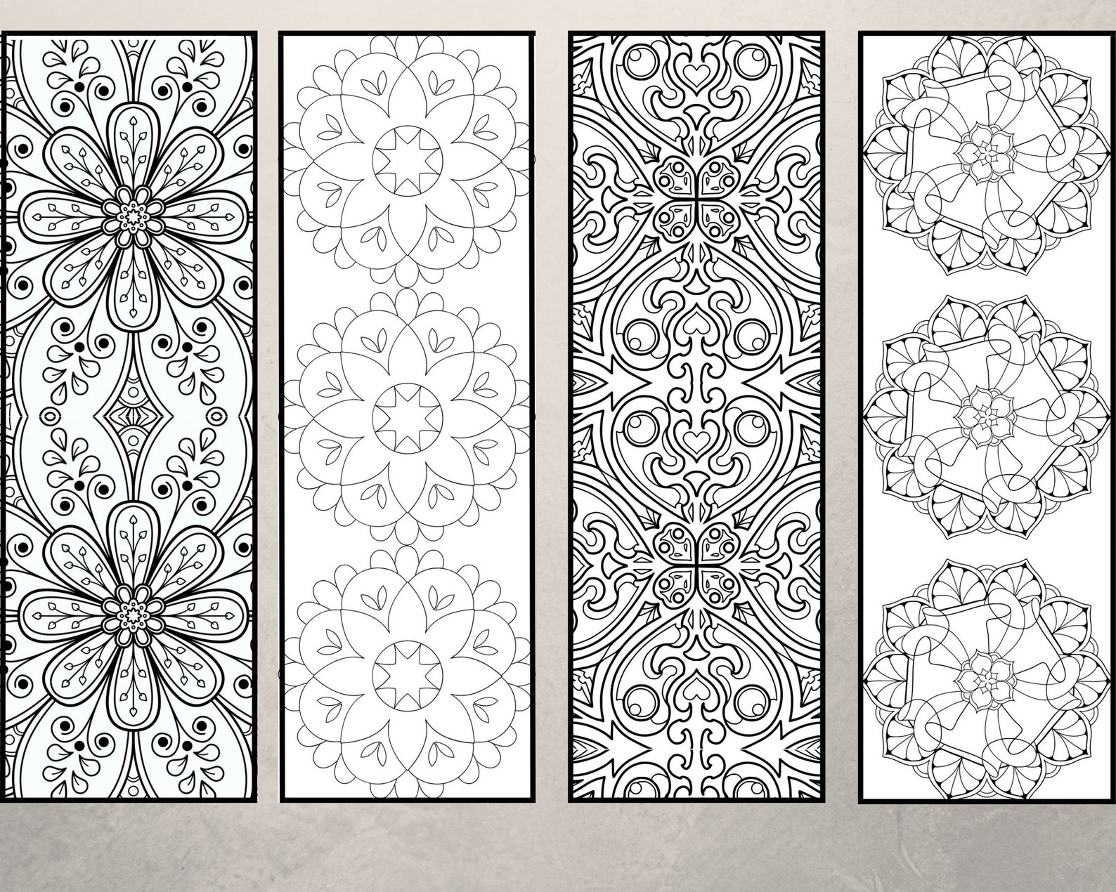 Mandala Bookmarks, Printable, Set of 10, Coloring, Mindfulness - Etsy