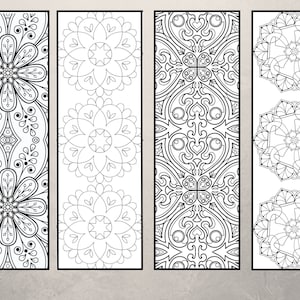 Mandala Bookmarks, Printable, Set of 10, Coloring, Mindfulness - Etsy
