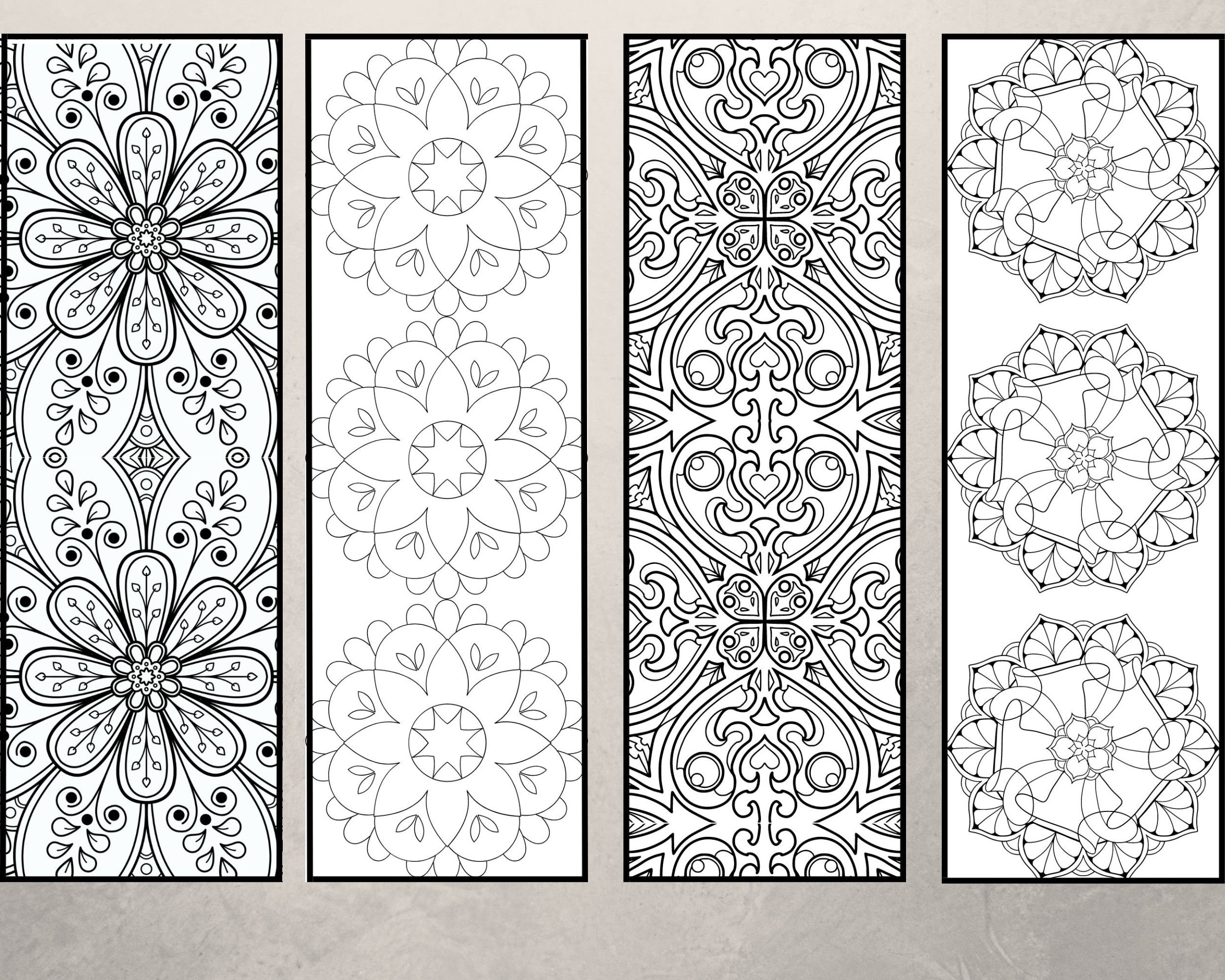 Mandala Bookmarks, Printable, Set of 10, Coloring, Mindfulness - Etsy