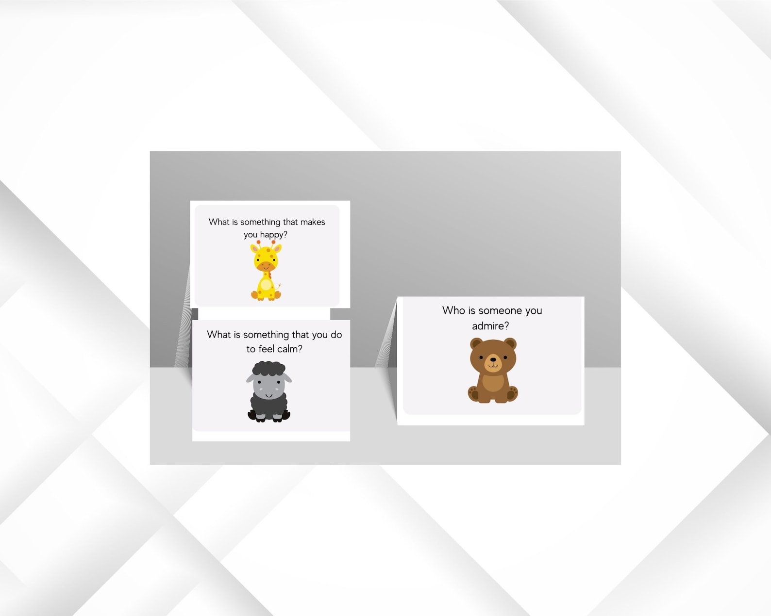 Kids Conversation Cards, Set of 56, Printable, Animal Theme - Etsy