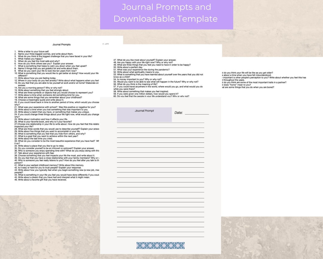 Journal Prompts, List of 100, Deep Topics, Printable - Etsy