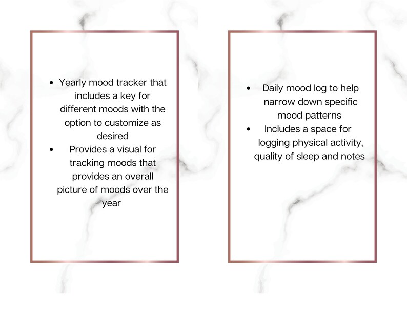 Printable Mood Log and Tracker, Yearly and Daily, A4, A5 - Etsy