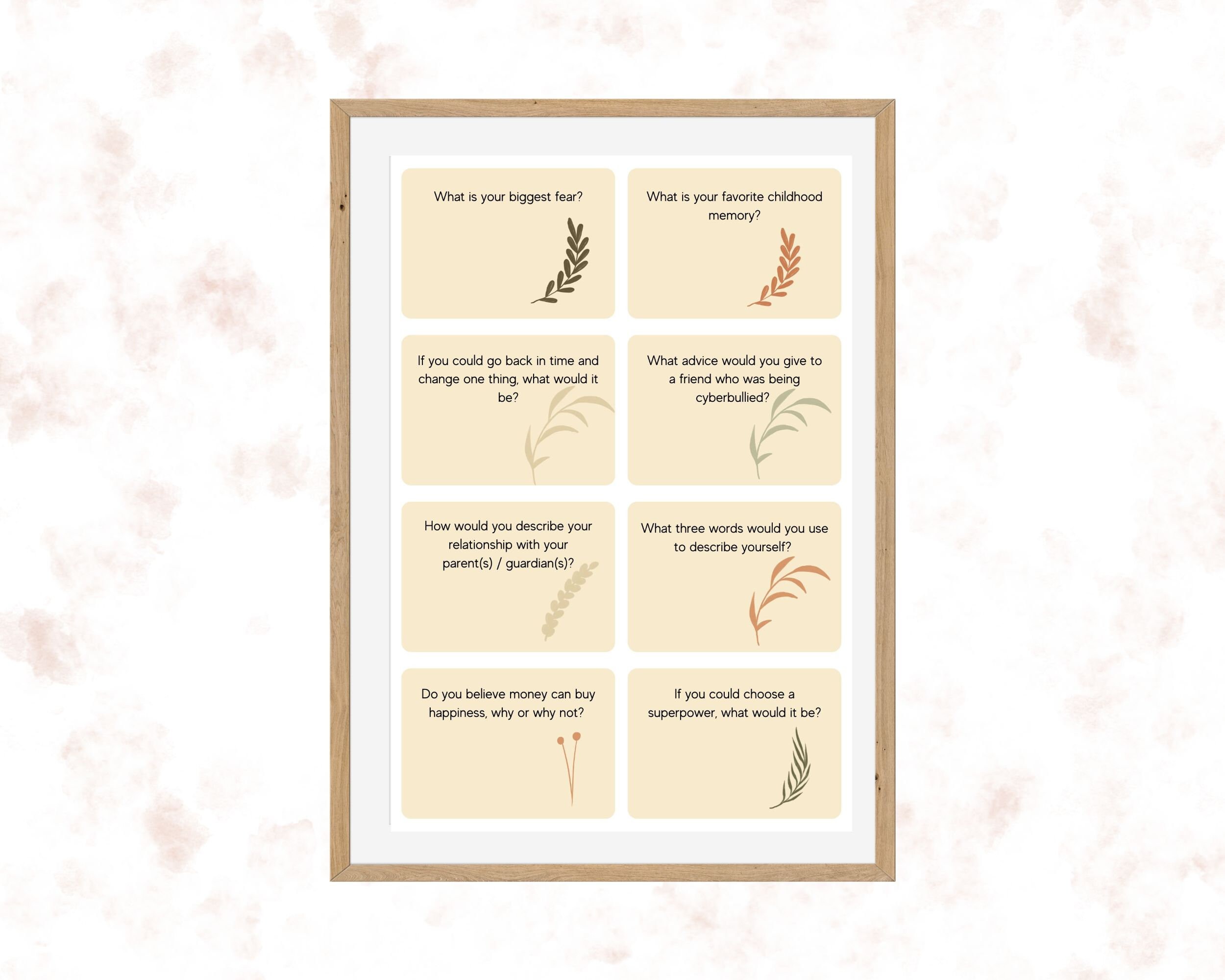 Printable Conversation Cards for Teens, Icebreakers, Set of 48 - Etsy