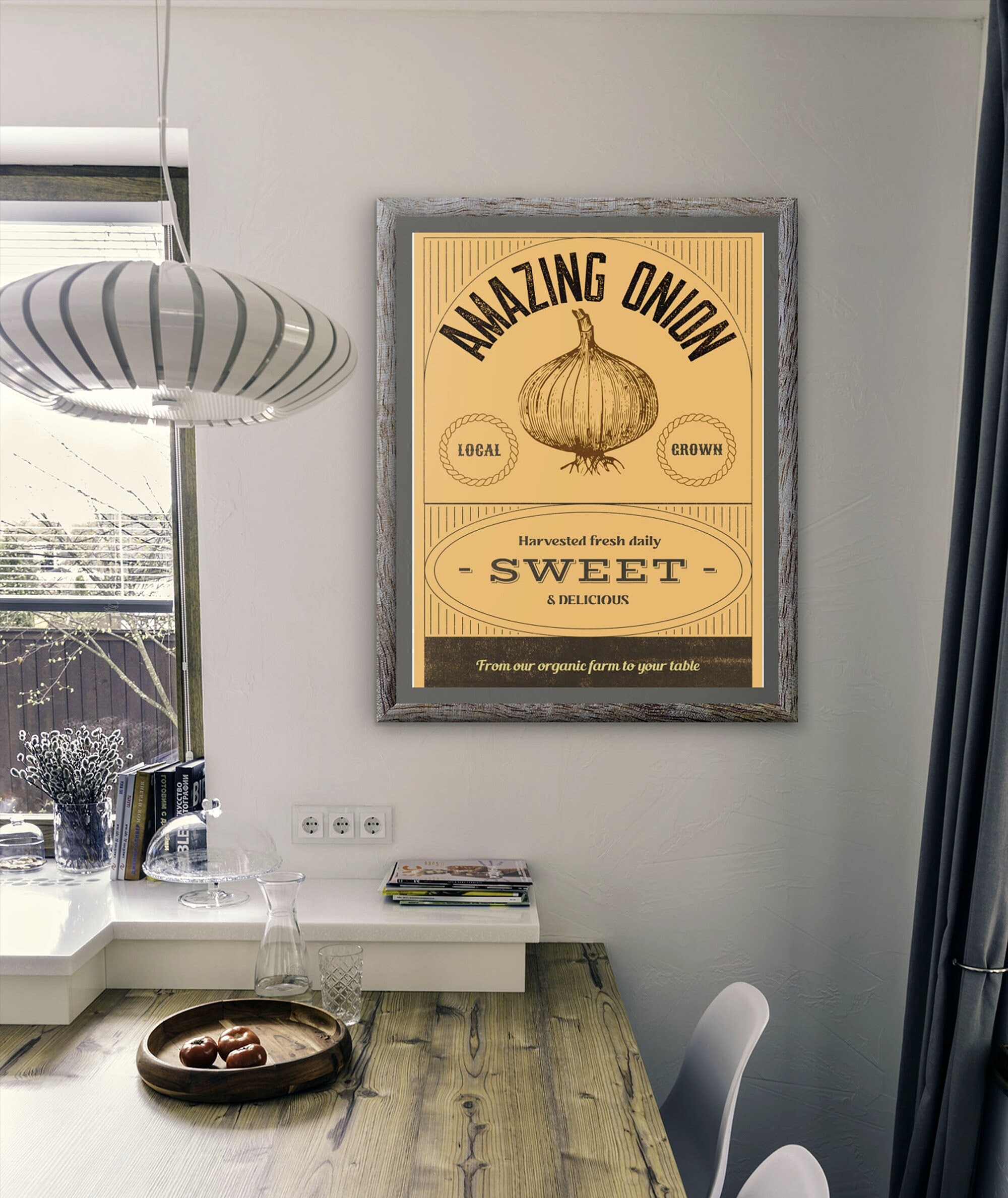 Vintage Onion Printable Art Poster, Digital Art Download, Vintage ...