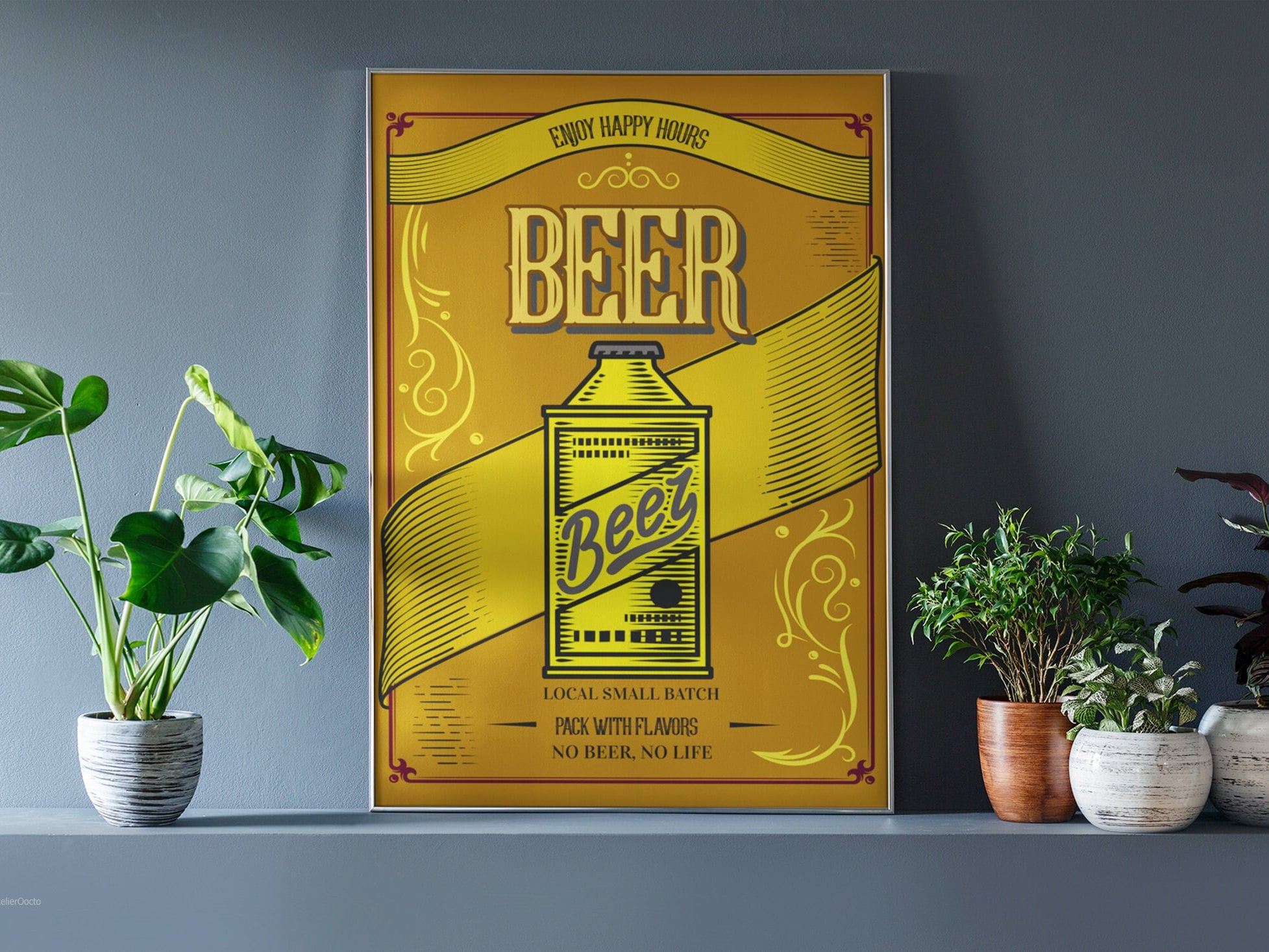 Vintage Beer Printable Art Poster, Digital Art Download, Vintage Food ...