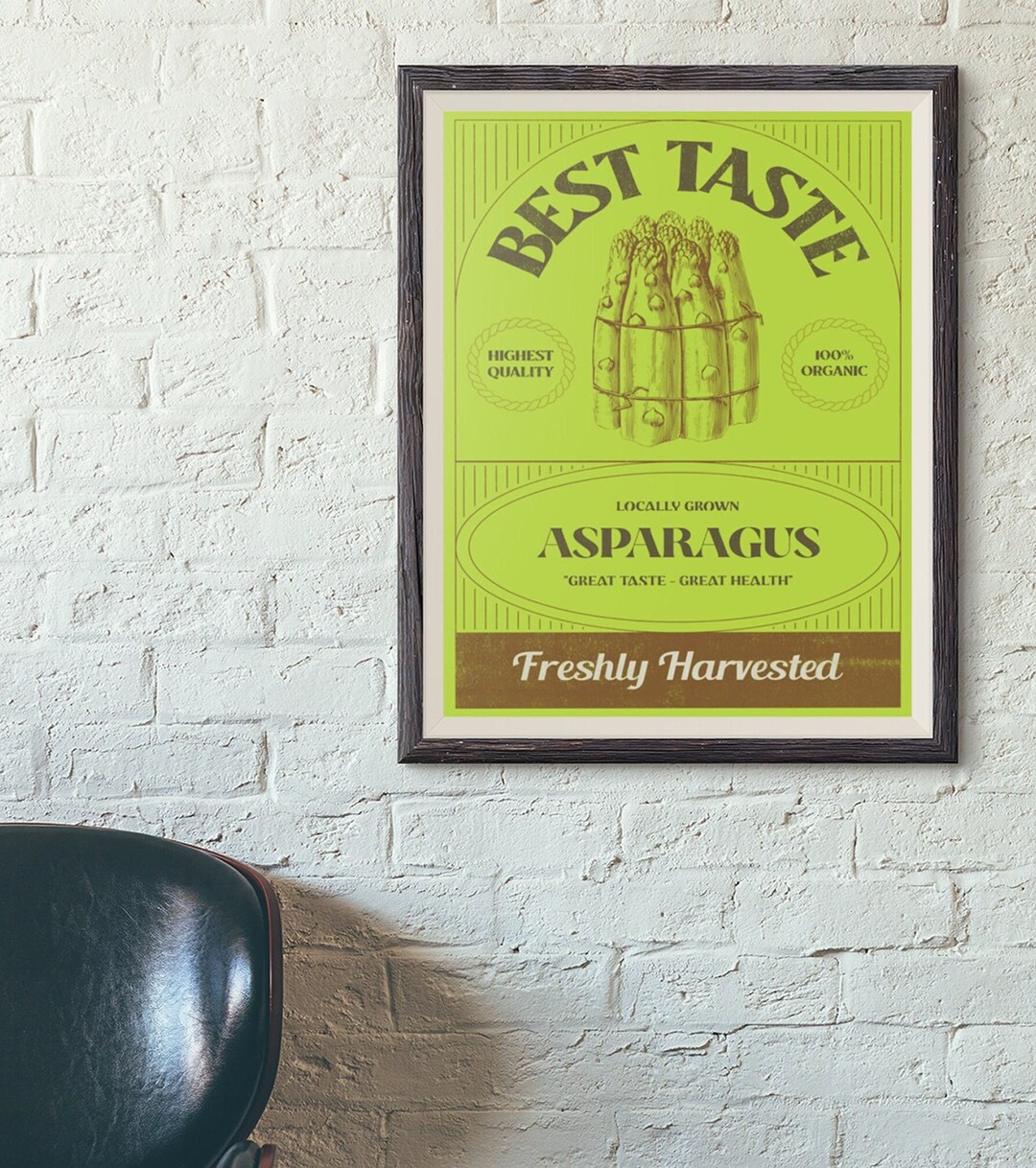Vintage Farm Asparagus Printed Art Poster, Vintage Printed Art Poster ...