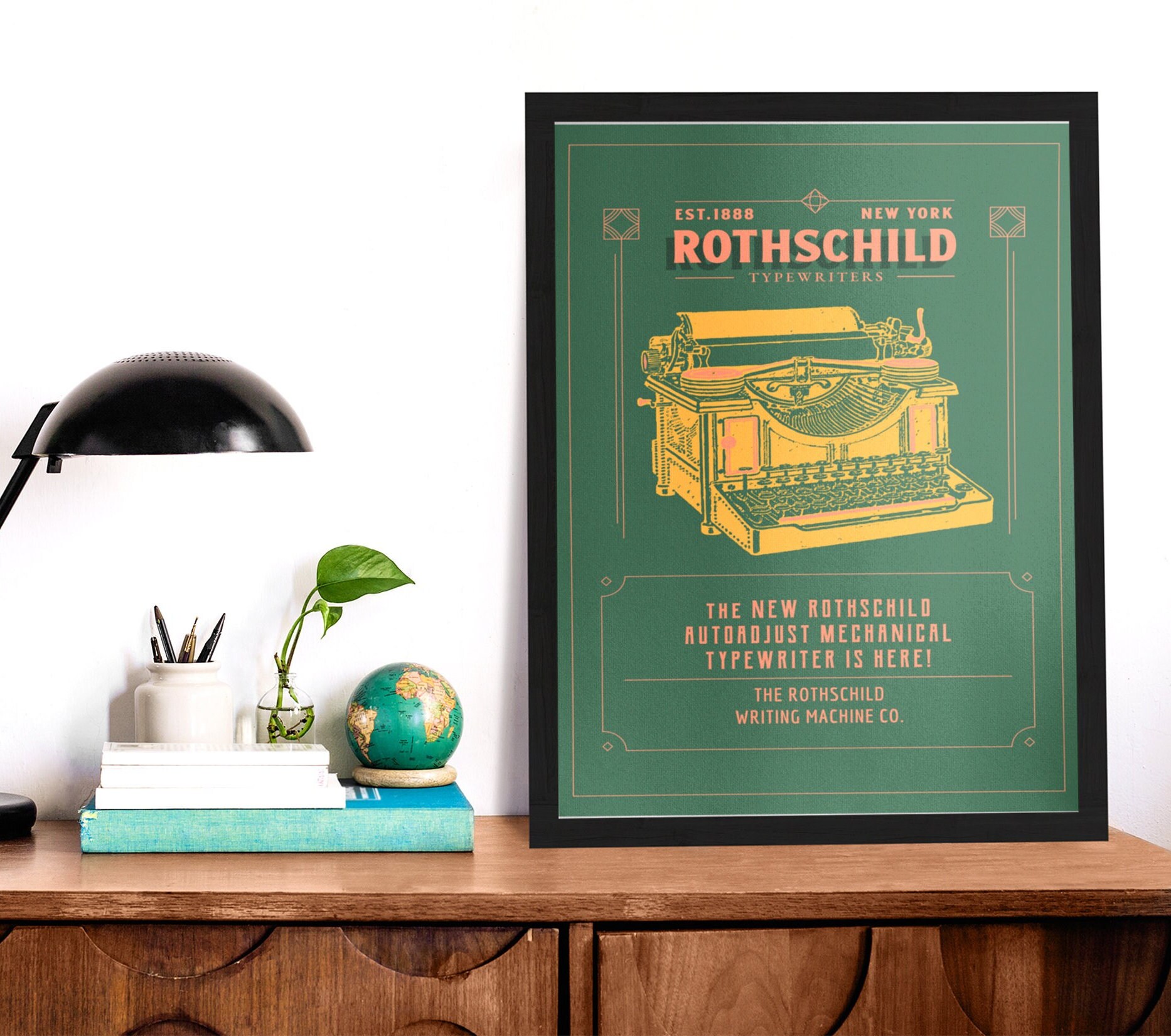 Vintage American Typewriter Printable Art Poster, Digital Art Download ...