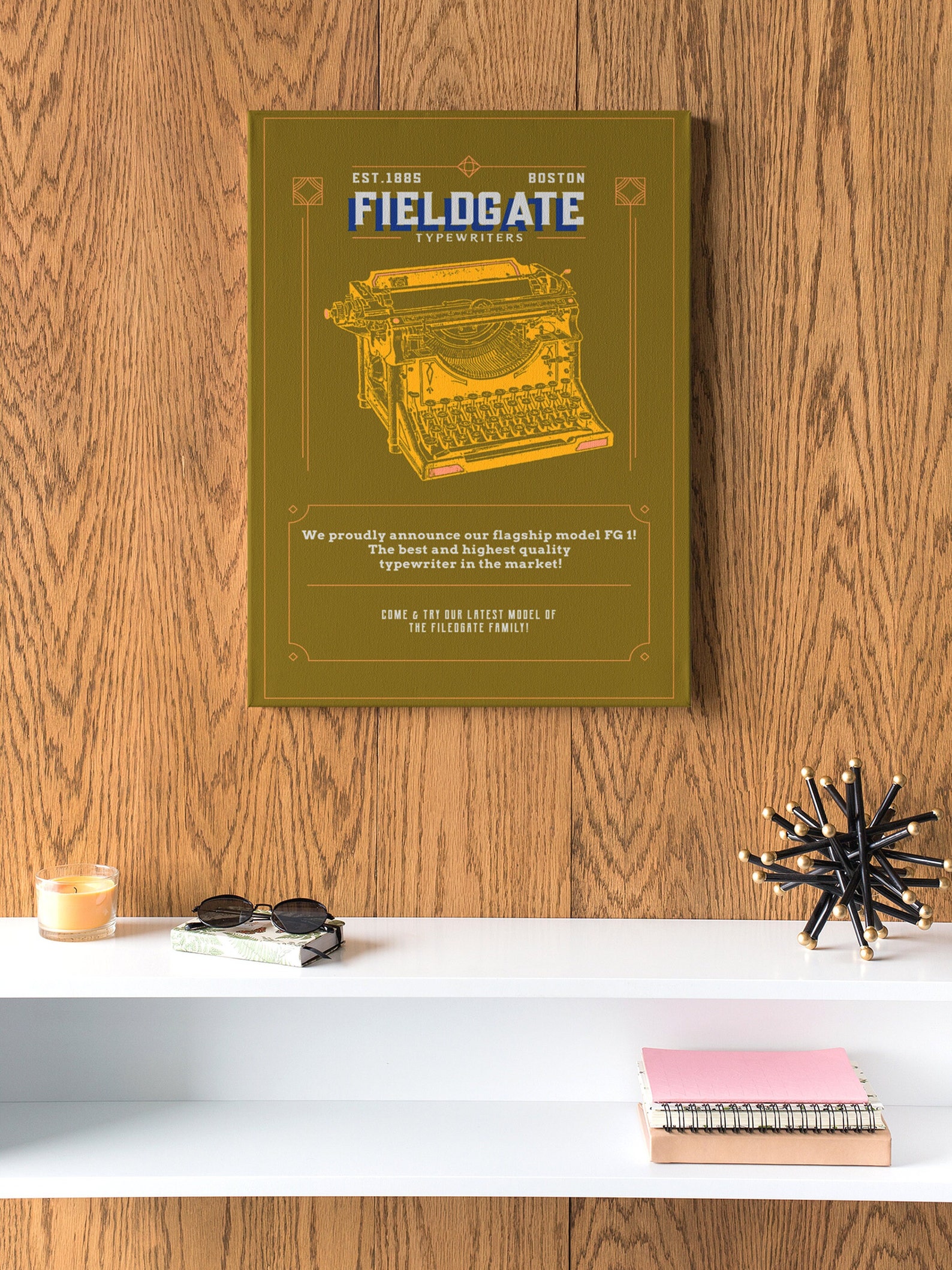 Vintage American Typewriter Printable Art Poster, Digital Art Download ...