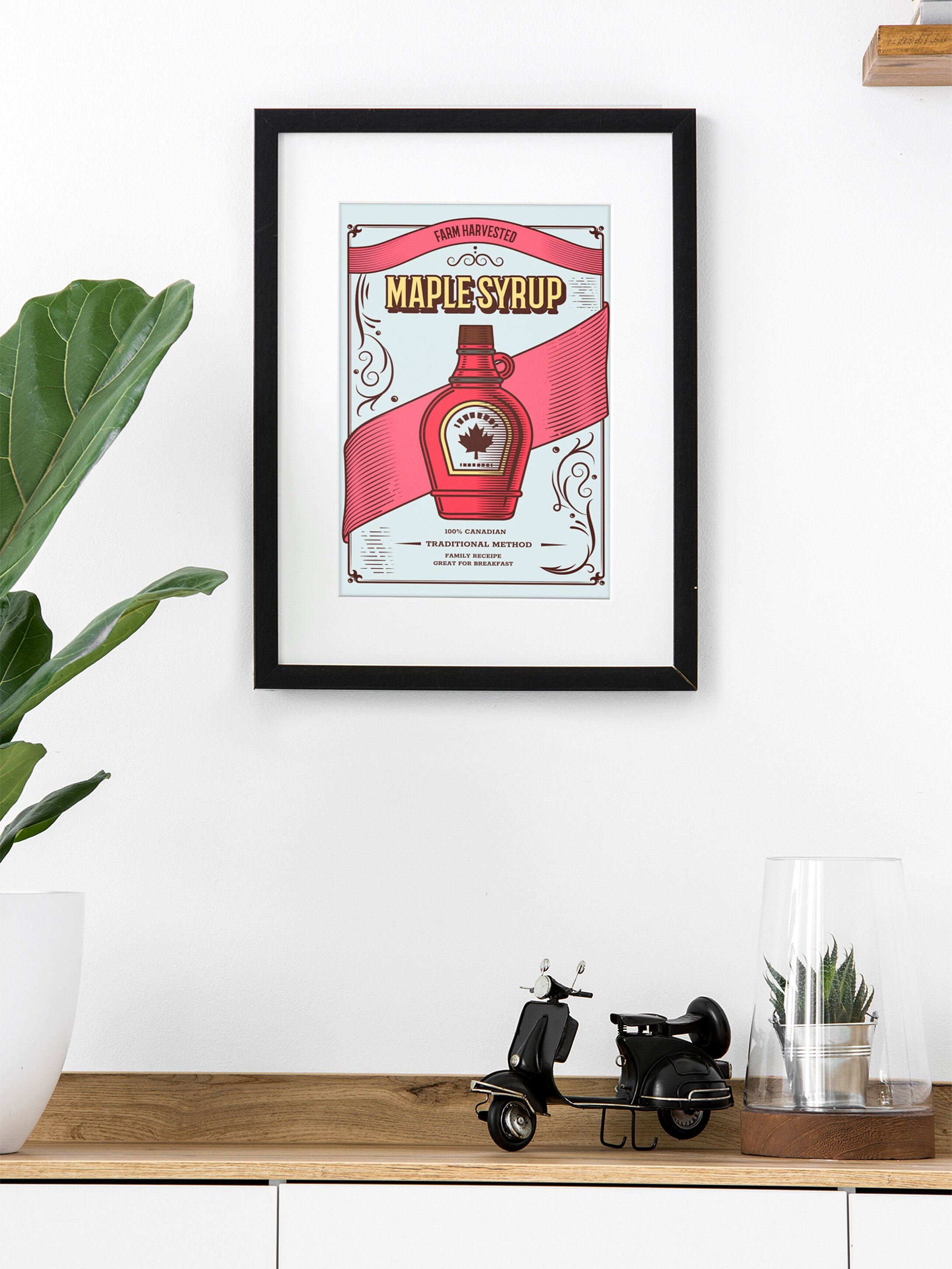 Vintage Maple Syrup Printable Art Poster, Digital Art Download, Vintage ...