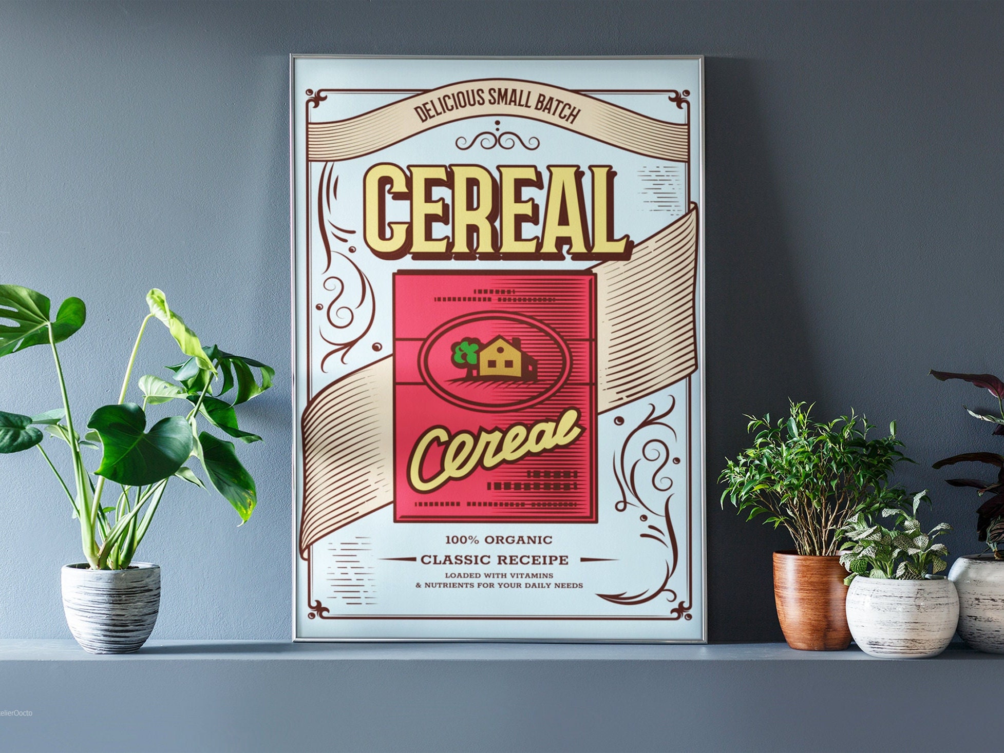 Vintage Cereal Printable Art Poster, Digital Art Download, Vintage Food ...