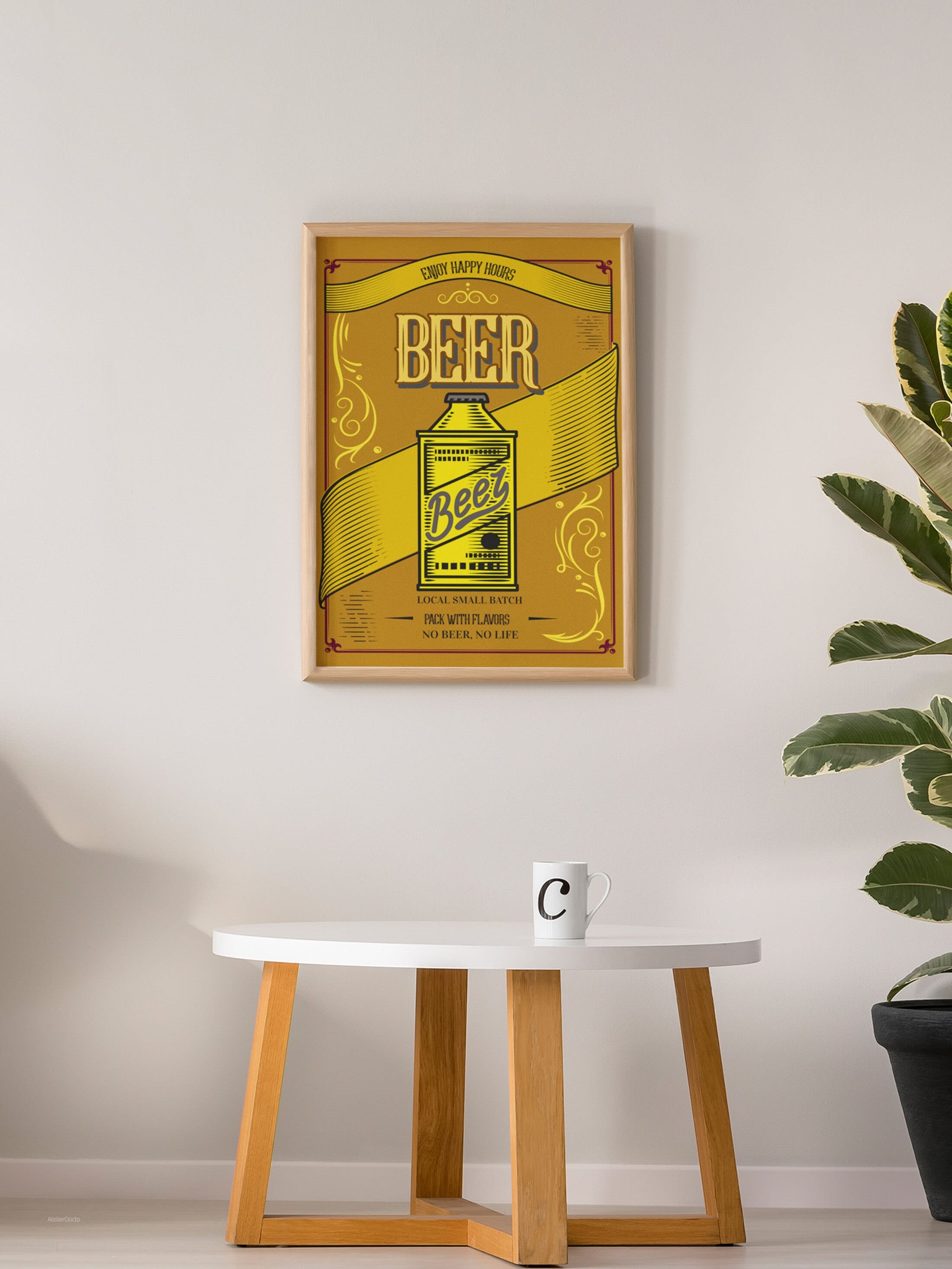 Vintage Beer Printable Art Poster, Digital Art Download, Vintage Food ...