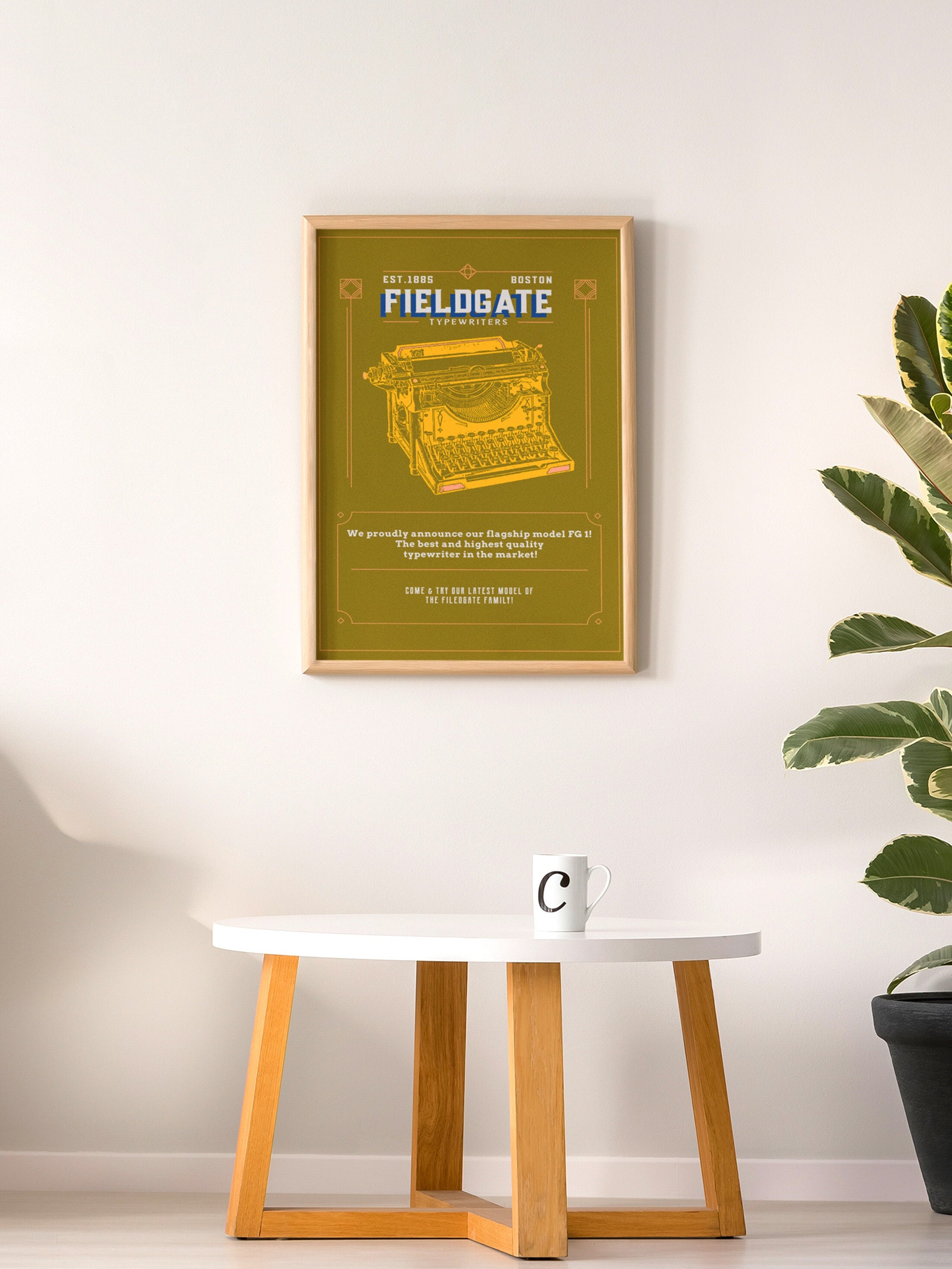 Vintage American Typewriter Printable Art Poster, Digital Art Download ...