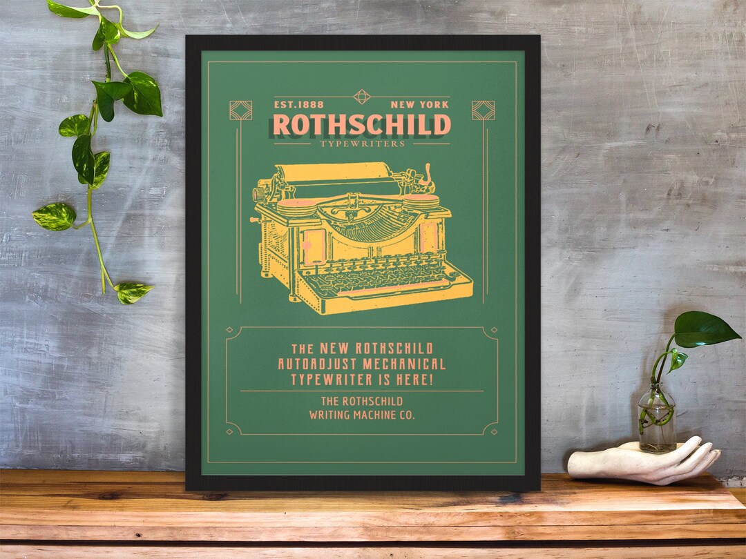 Vintage American Typewriter Printable Art Poster, Digital Art Download ...
