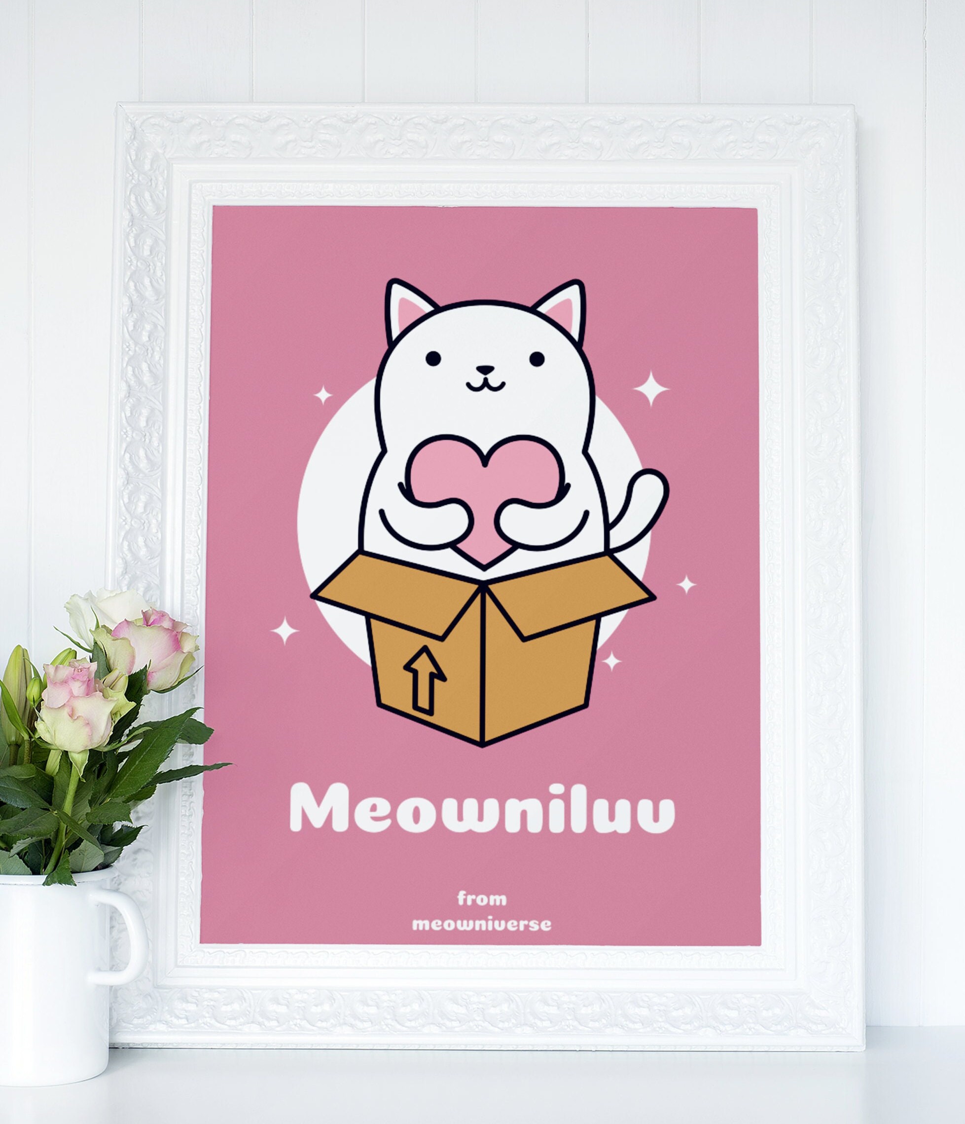 Cat Printable Wall Art 3 Pack, Cat Wall Art, Unicorn Wall Art, Unicorn ...