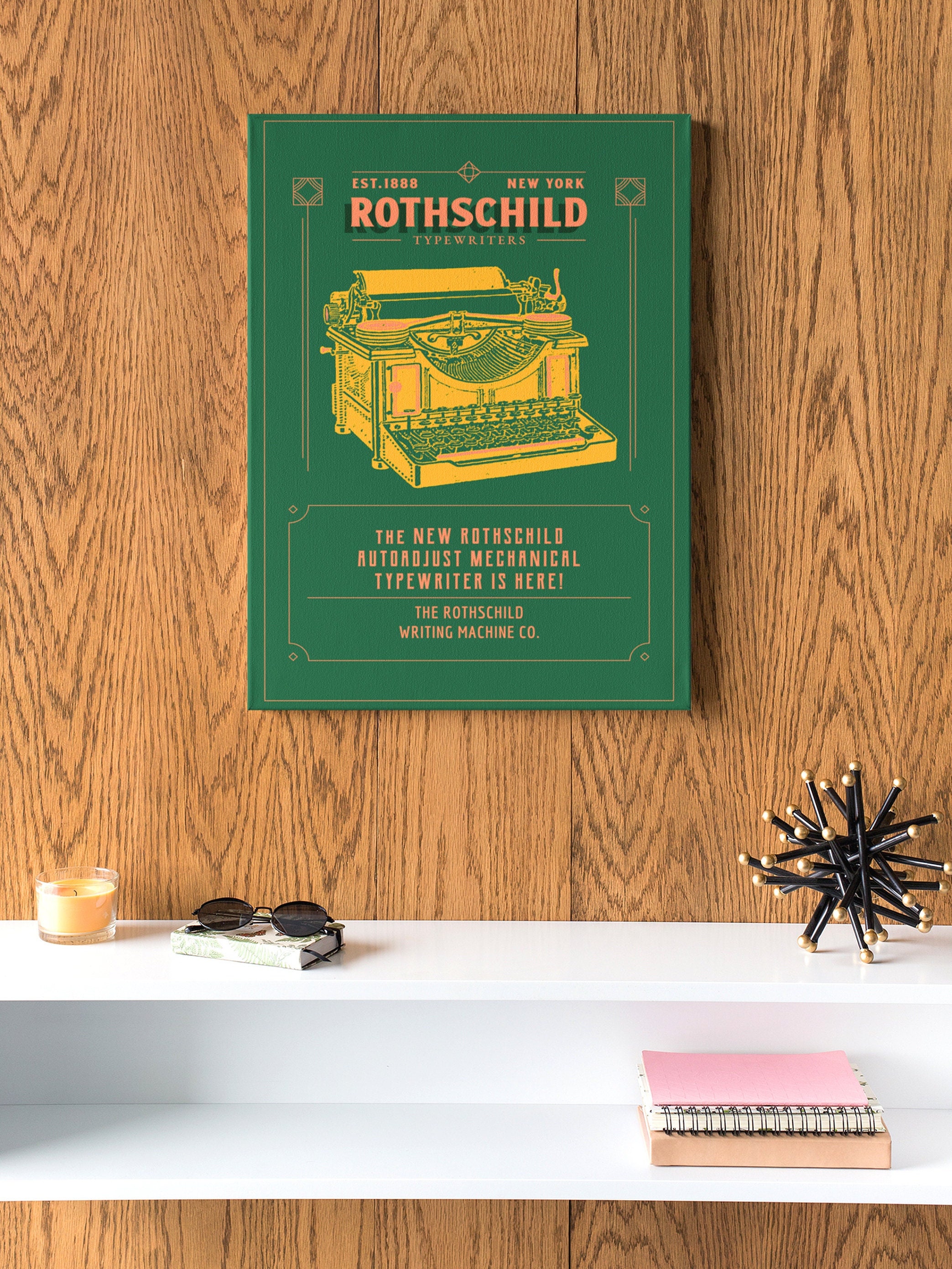 Vintage American Typewriter Printable Art Poster, Digital Art Download ...