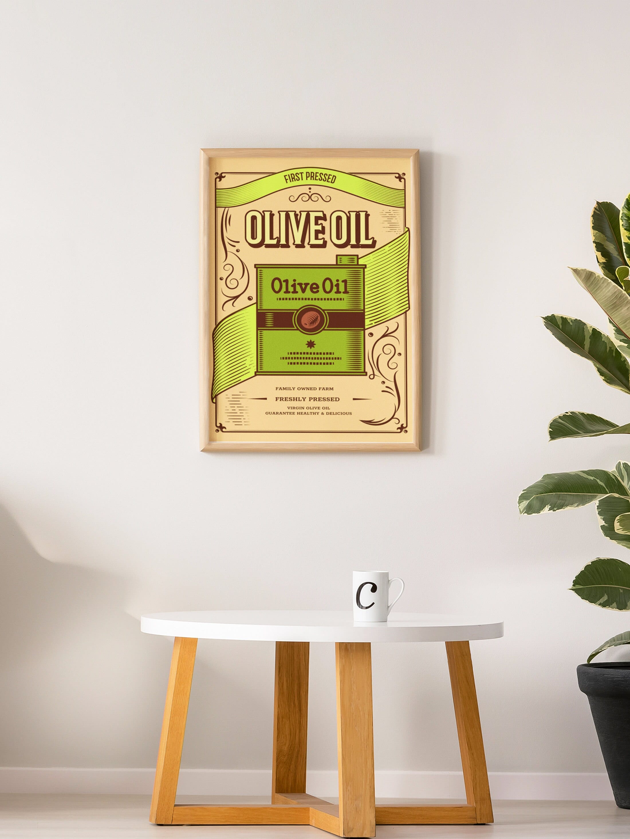 Vintage Olive Oil Printable Art Poster, Digital Art Download, Vintage ...