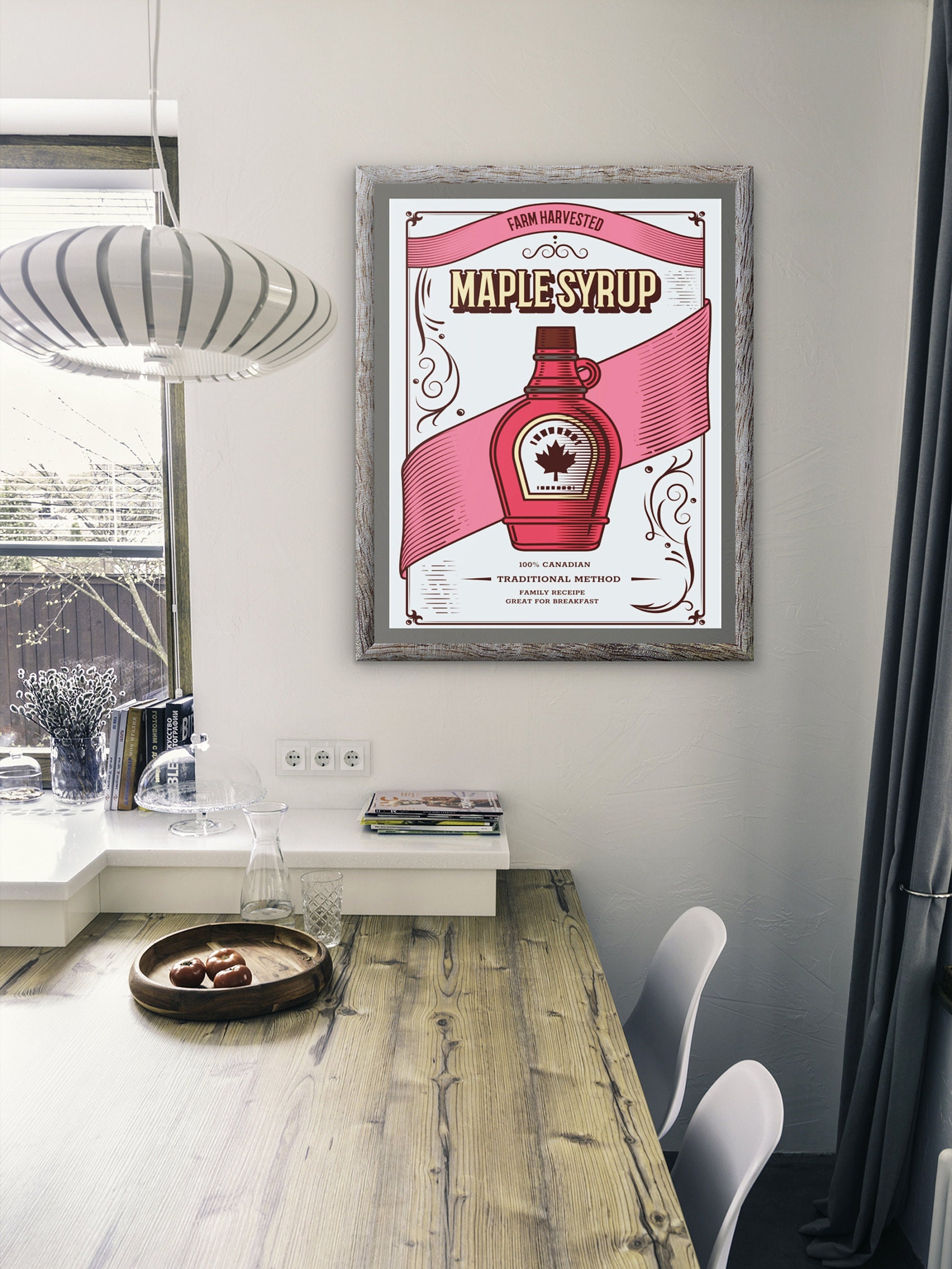 Vintage Maple Syrup Printable Art Poster, Digital Art Download, Vintage ...