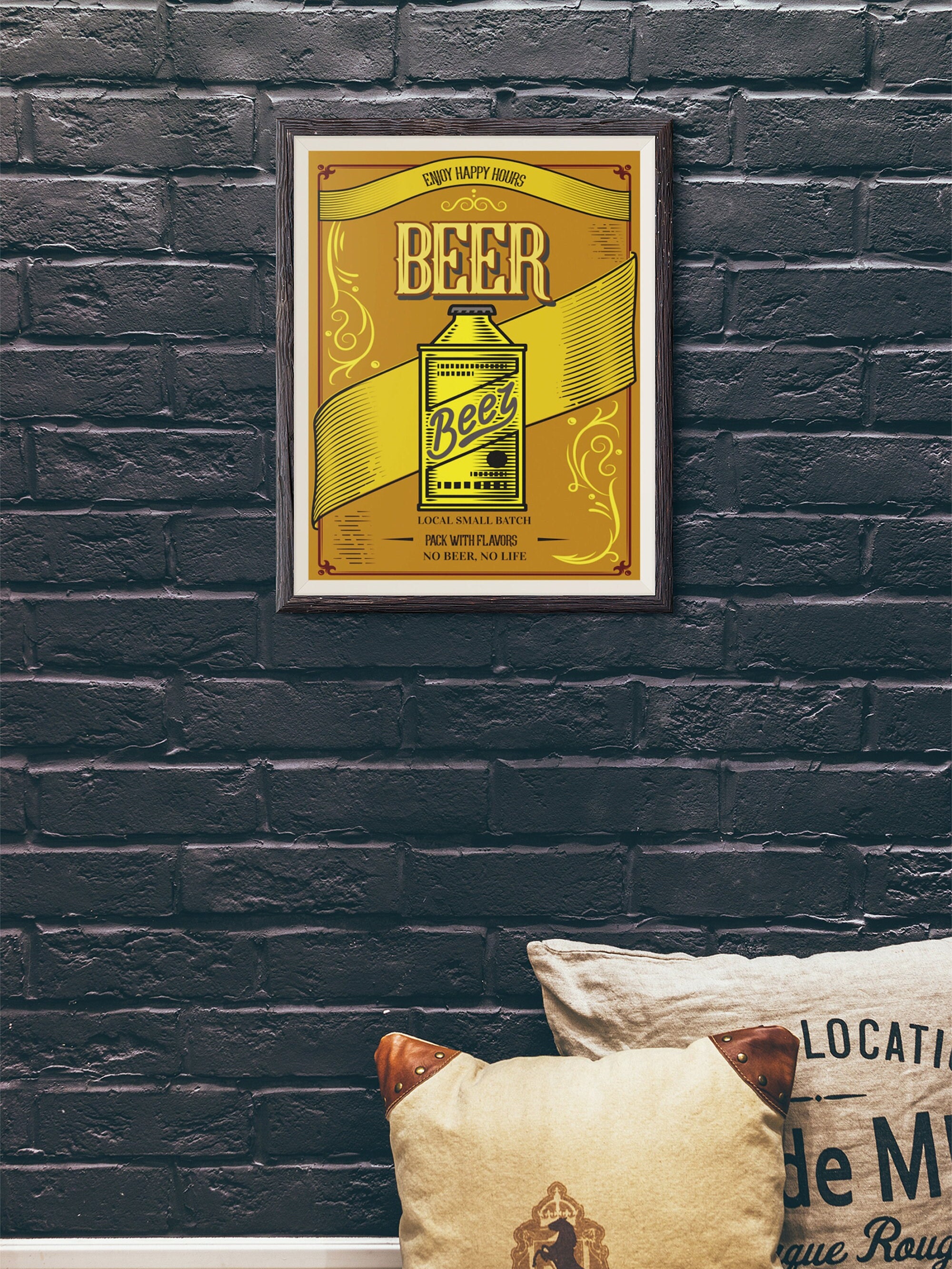 Vintage Beer Printable Art Poster, Digital Art Download, Vintage Food ...