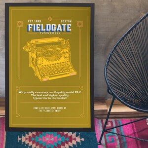 Vintage American Typewriter Printable Art Poster, Digital Art Download ...