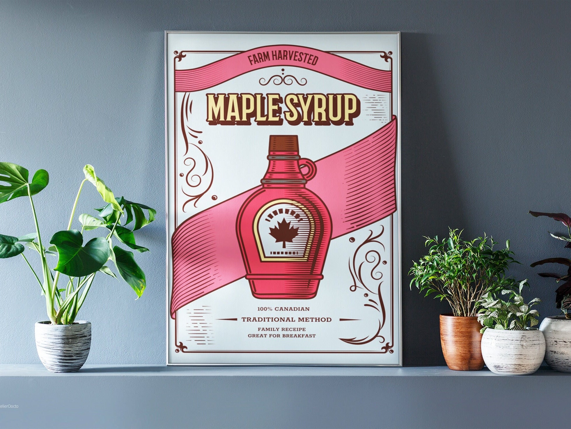 Vintage Maple Syrup Printable Art Poster, Digital Art Download, Vintage ...