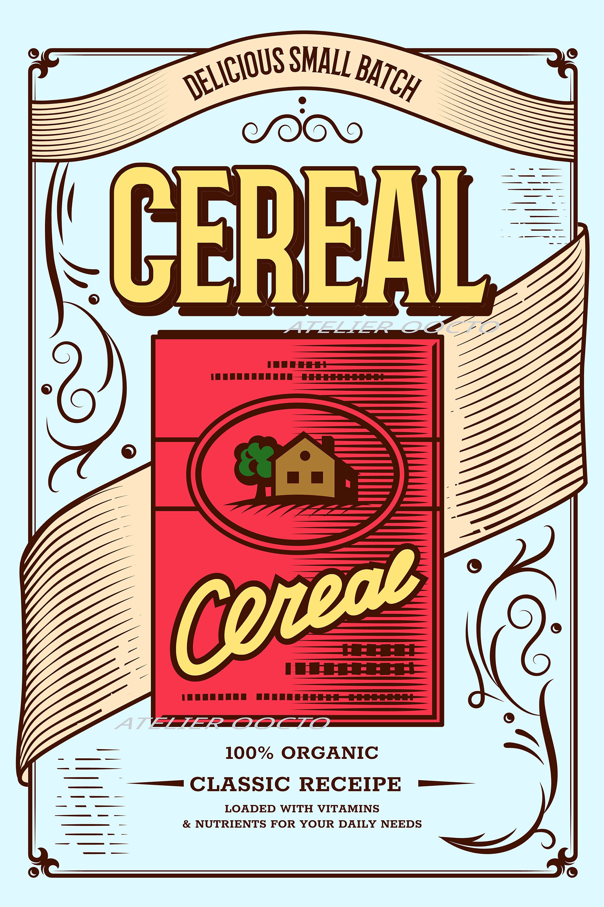 Vintage Cereal Printable Art Poster, Digital Art Download, Vintage Food ...