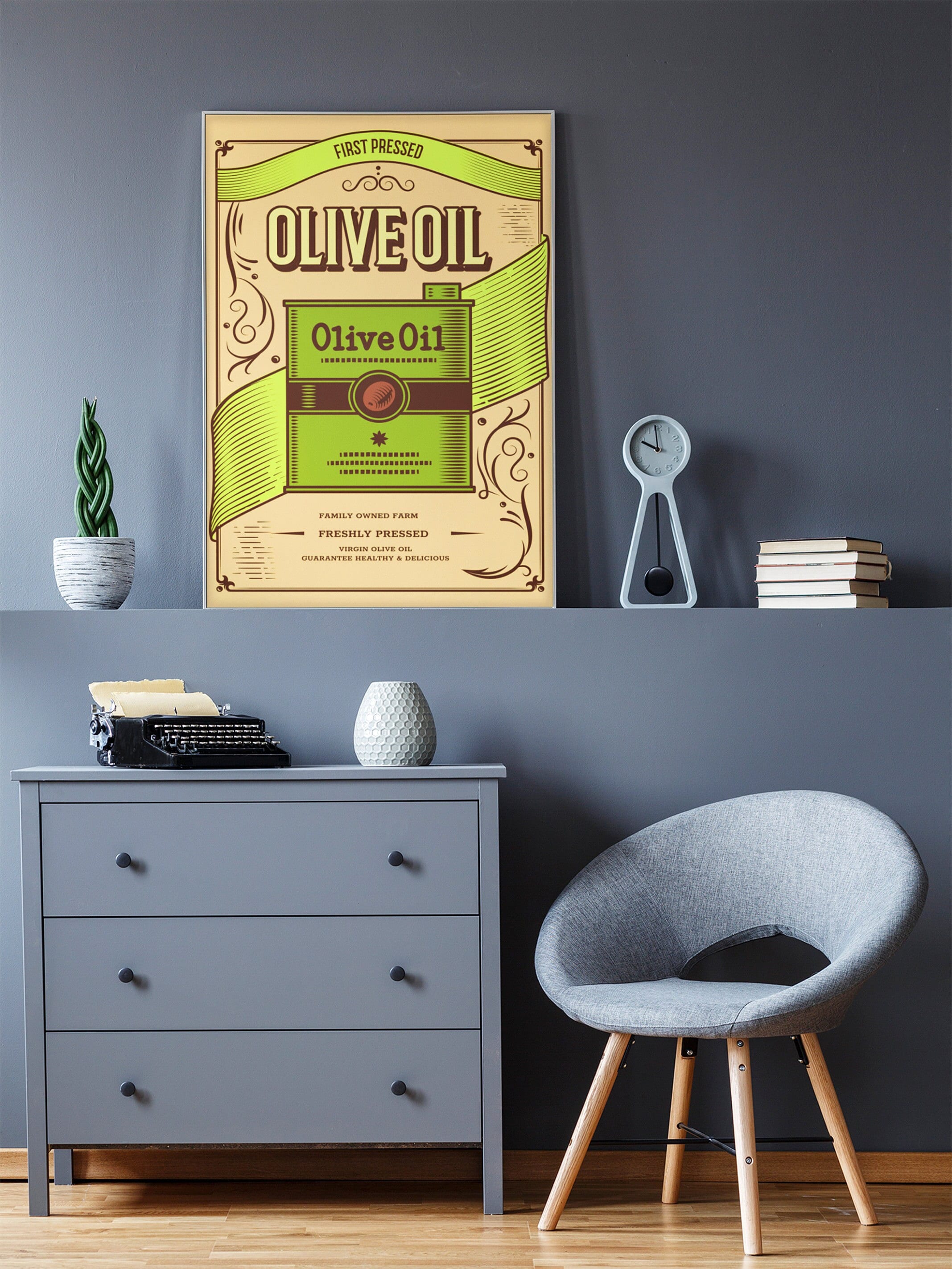 Vintage Olive Oil Printable Art Poster Digital Art Download - Etsy