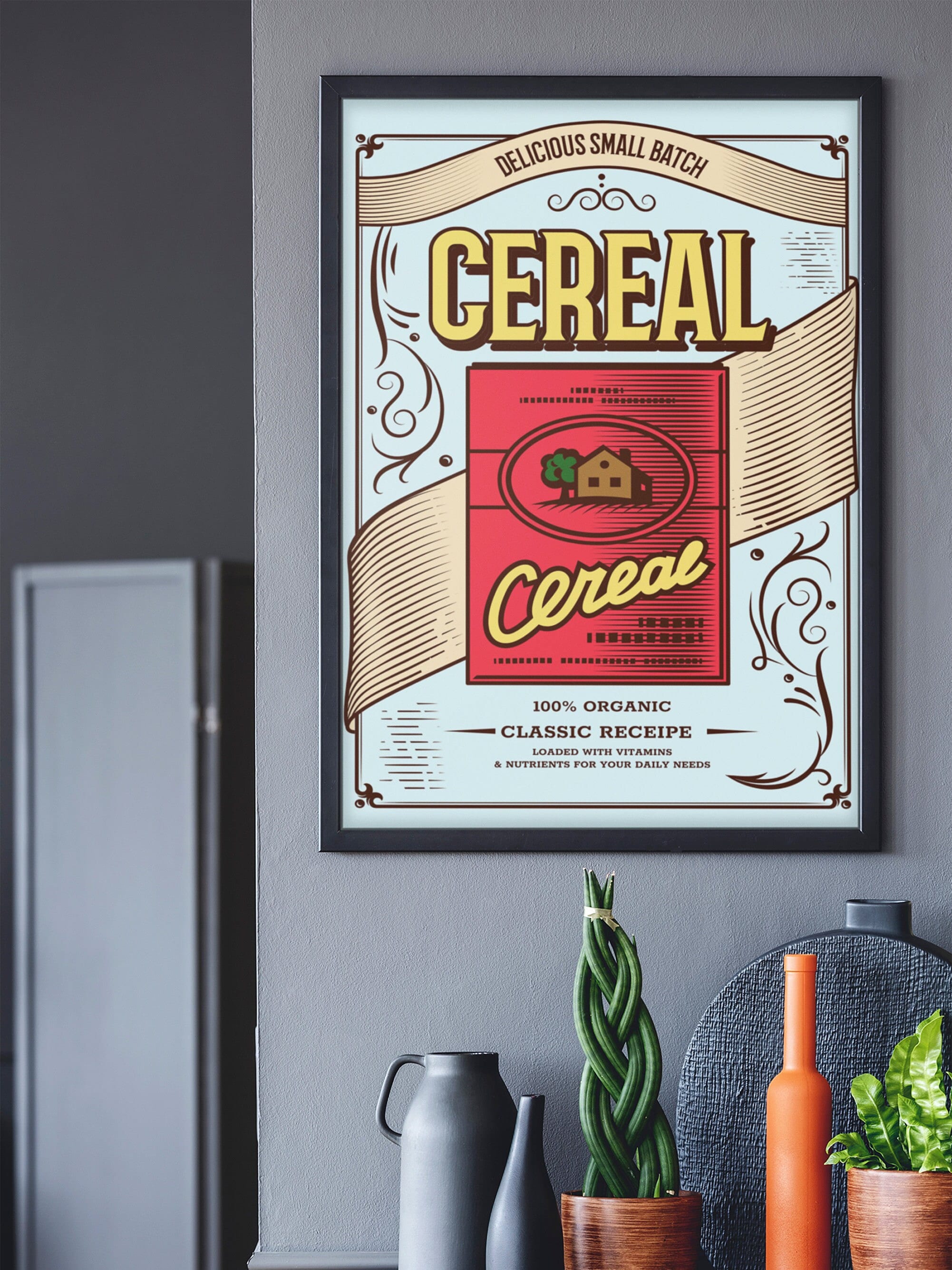 Vintage Cereal Printable Art Poster, Digital Art Download, Vintage Food ...