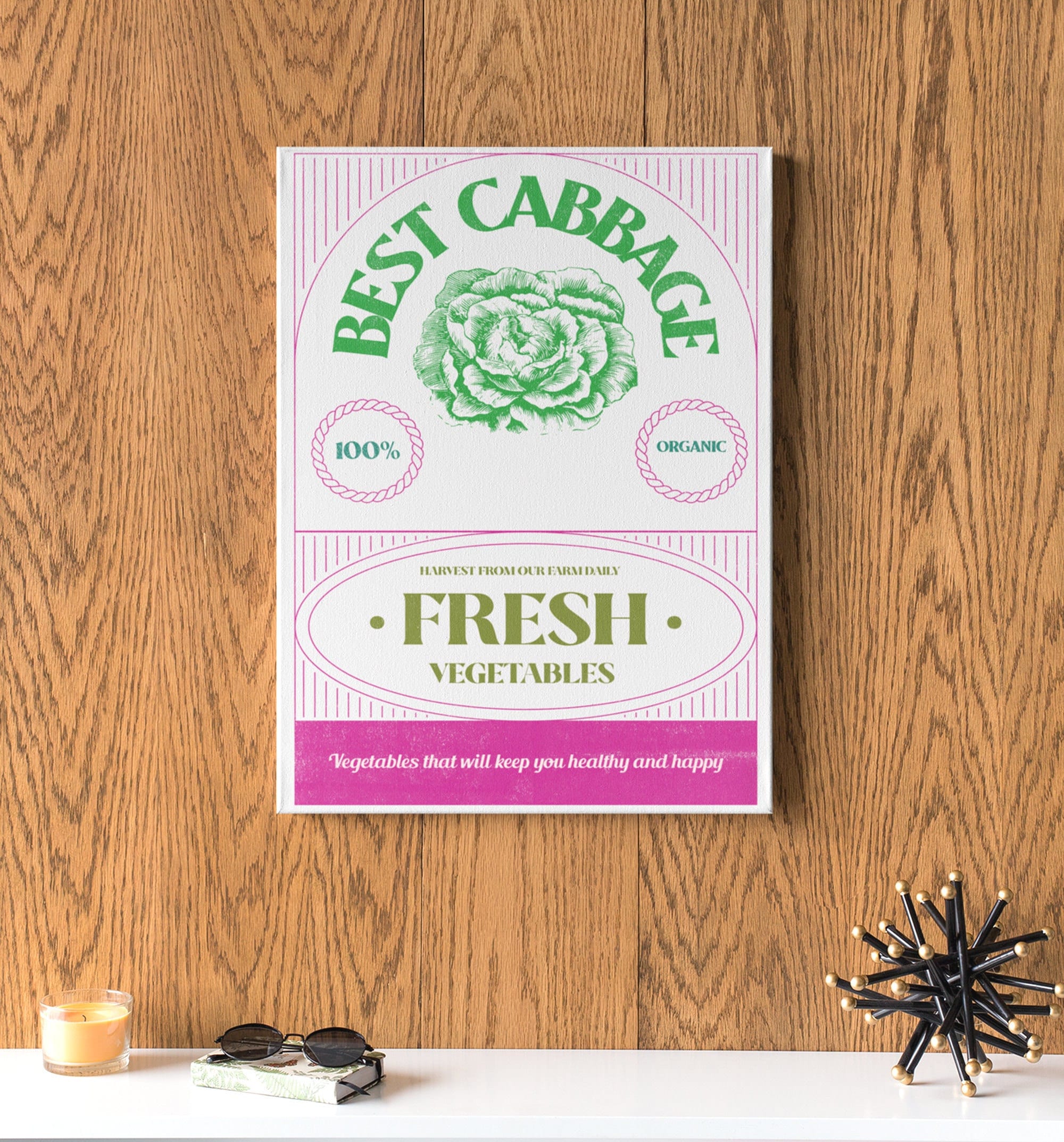 Vintage Cabbage Printable Art Poster, Digital Art Download, Vintage ...