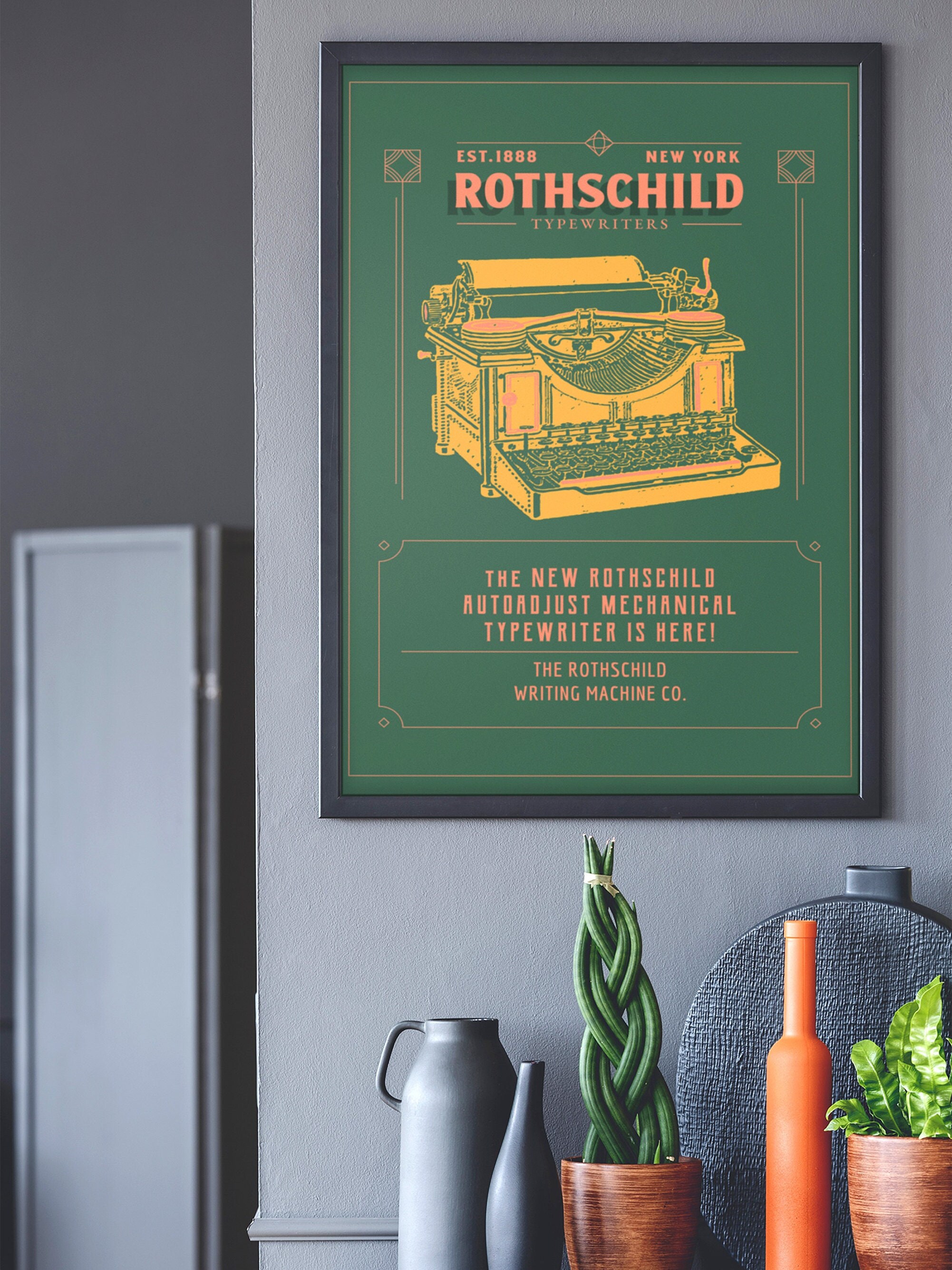 Vintage American Typewriter Printable Art Poster, Digital Art Download ...