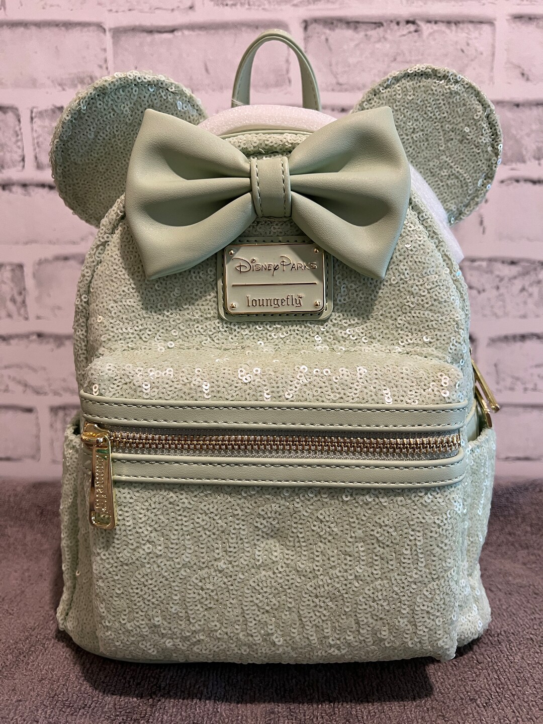 Loungefly Disney Parks Mint Green Sequin Backpack NWT - Etsy