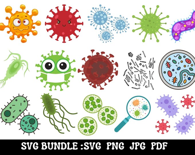 Bacteria Svg,bacteria SVG, Bacteria Clipart, Bacteria Vector, Bacteria ...