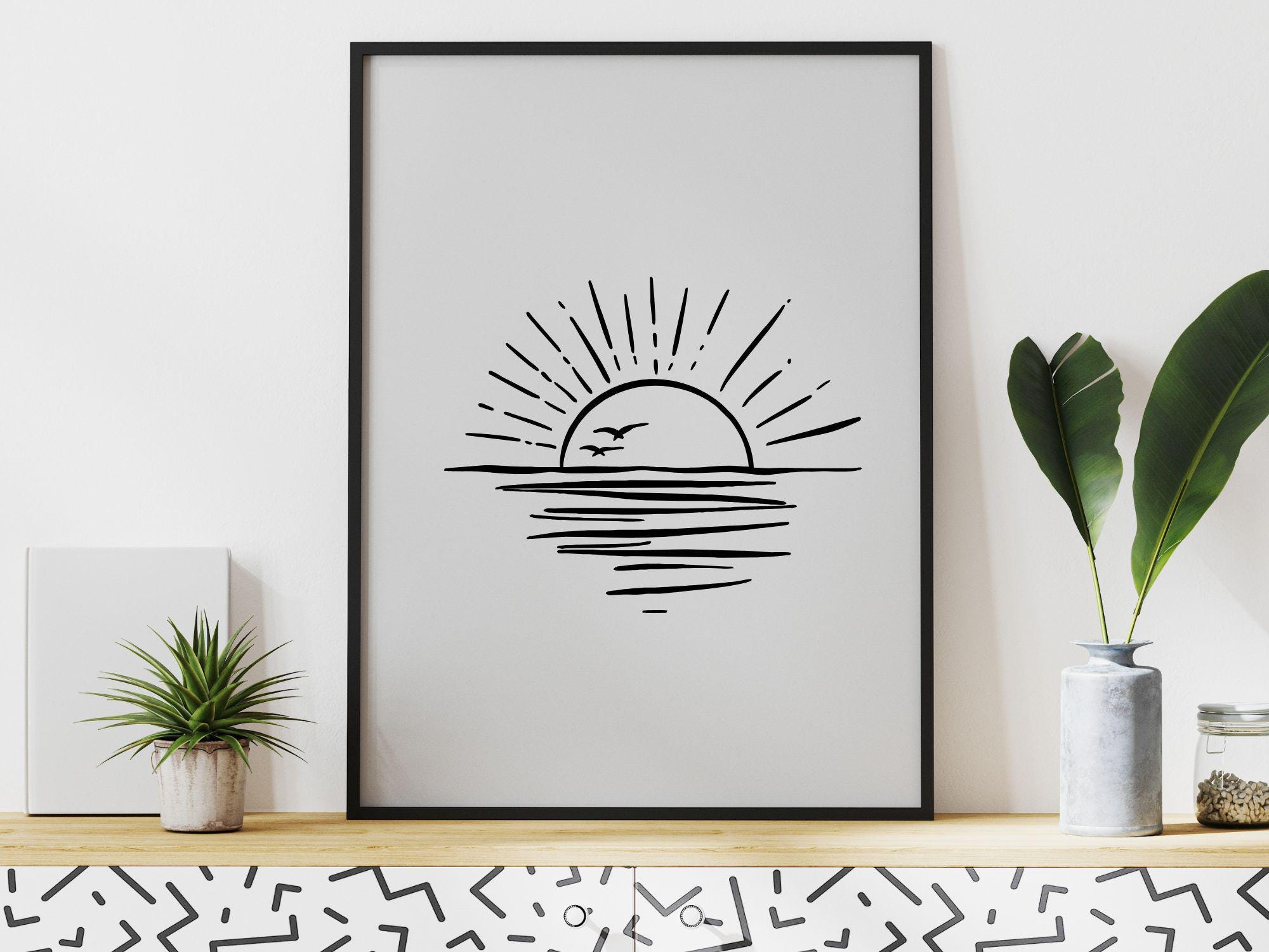 High Quality Sunrise Scene SVG Bundle, Sunrise Scene Dxf, Sunrise Scene ...