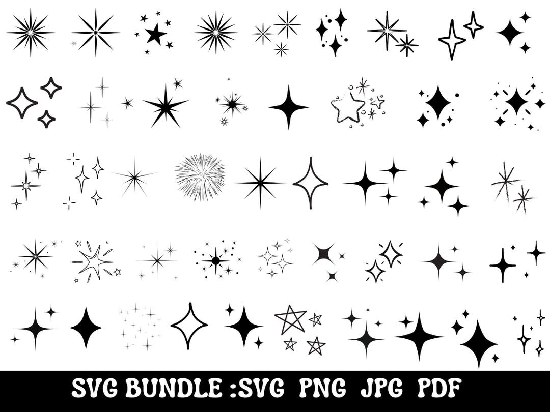 SPARKLE SVG, Sparkle Bundle Svg, Stars Svg, Stars Sparkle Cricut , Sparkle Clipart, Sparkle Cut ...