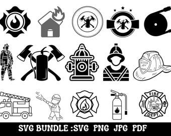 Firefighter Svg Bundle, Dad Firefighter Svg, Fireman Svg , Red Line ...