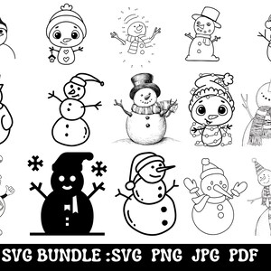 Snowman SVG. Snowman Clip Art in Svg Jpg Png. Vector Files Ideal for ...