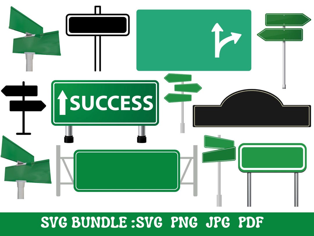 Street Sign Svg Bundle, Street Sign Png, Street Sign Name, Road Sign ...