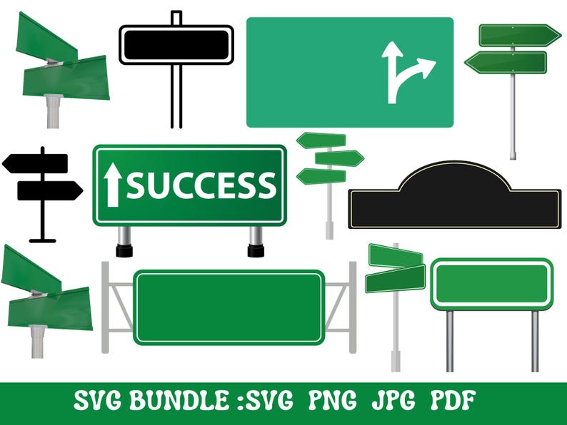 Street Sign Svg Bundle, Street Sign Png, Street Sign Name, Road Sign ...
