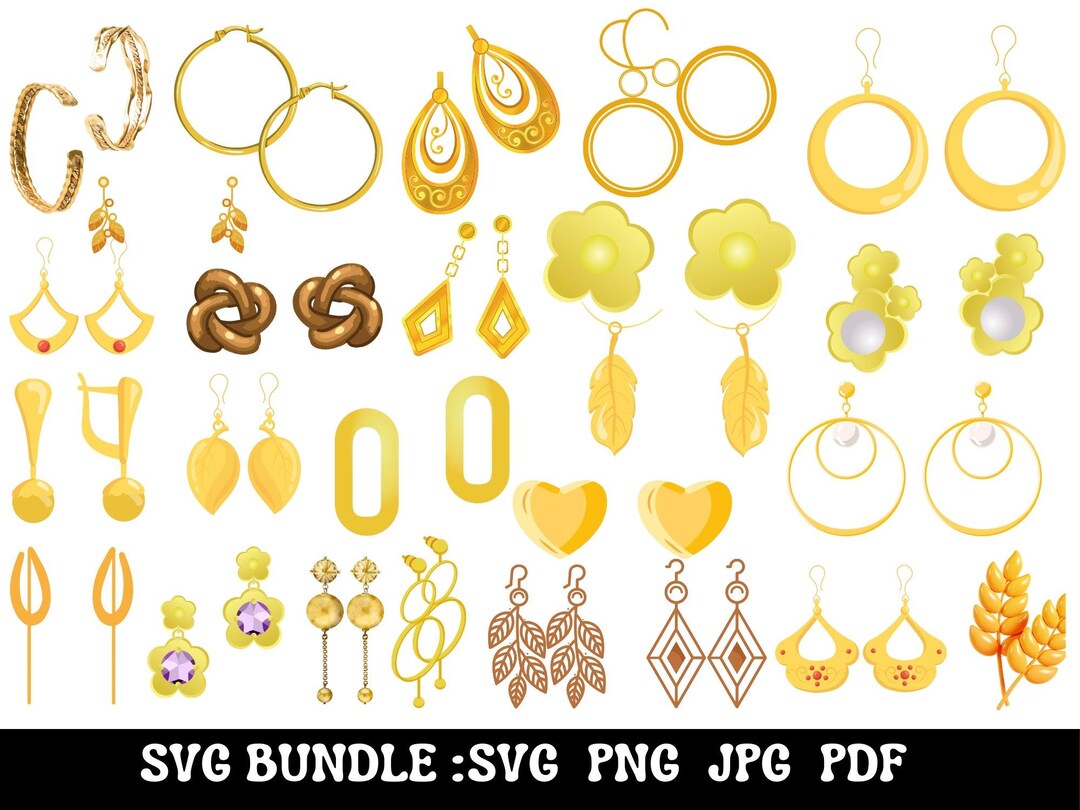 Earring SVG Bundle, Leather Earring SVG, Laser Cut Earrings, Geometric ...