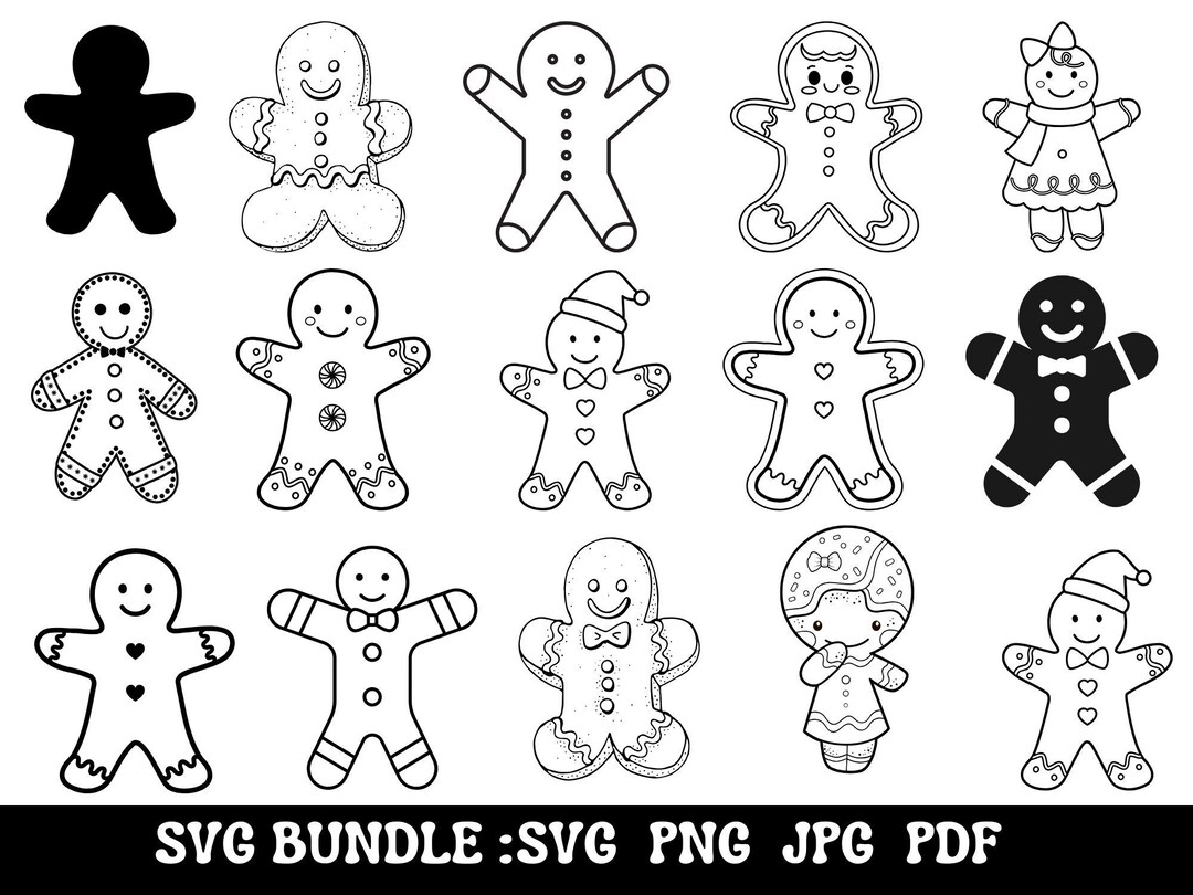 Gingerbread Man Svg, Png Bundle, Christmas Cookie Svg, Christmas Cut ...