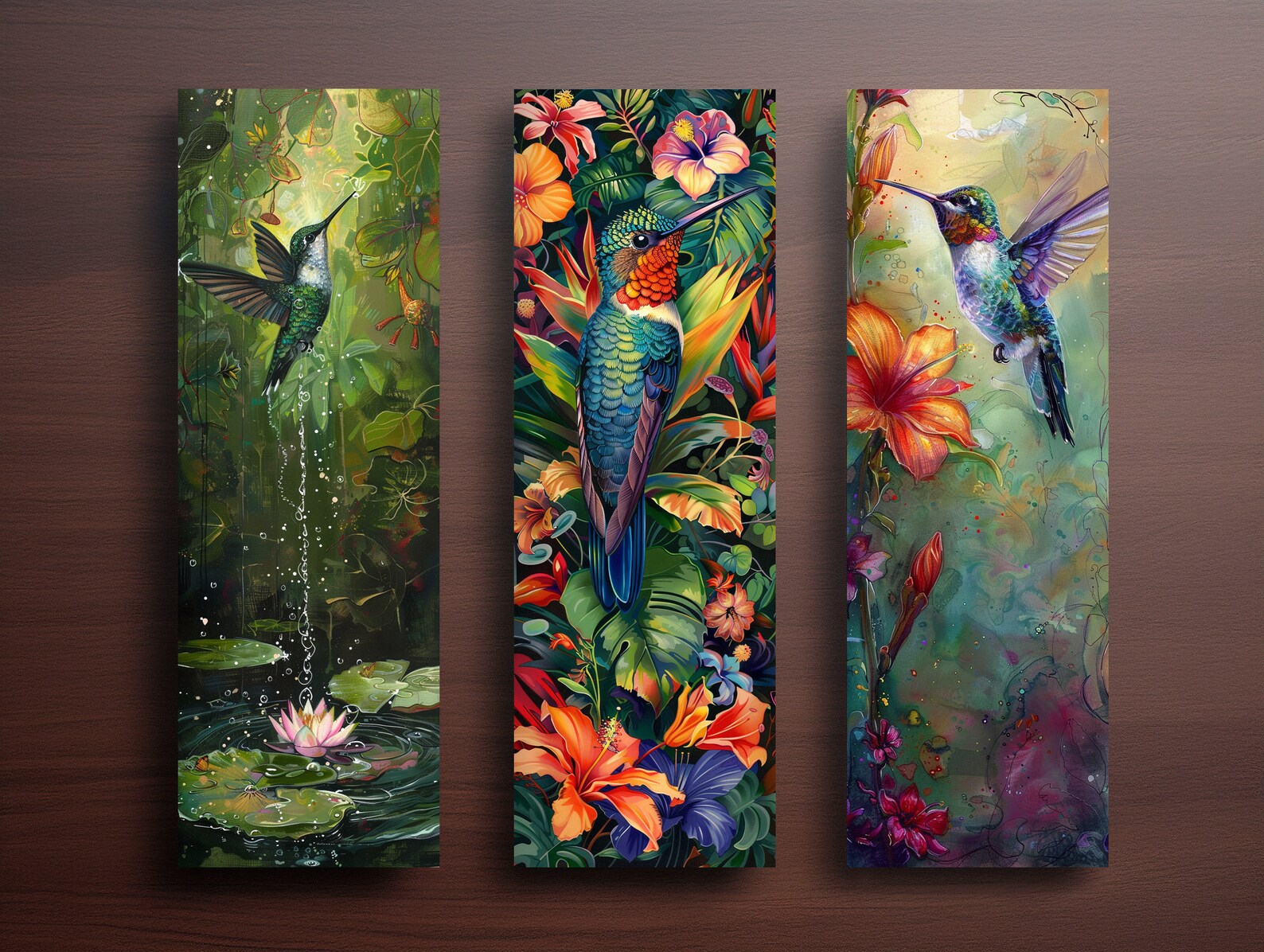 Hummingbirds Bookmarks 15 Printable Beautiful Bookmarks Digital ...