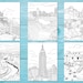 USA Landscape Coloring Pages, 40 Printable USA Landmarks Coloring Book ...