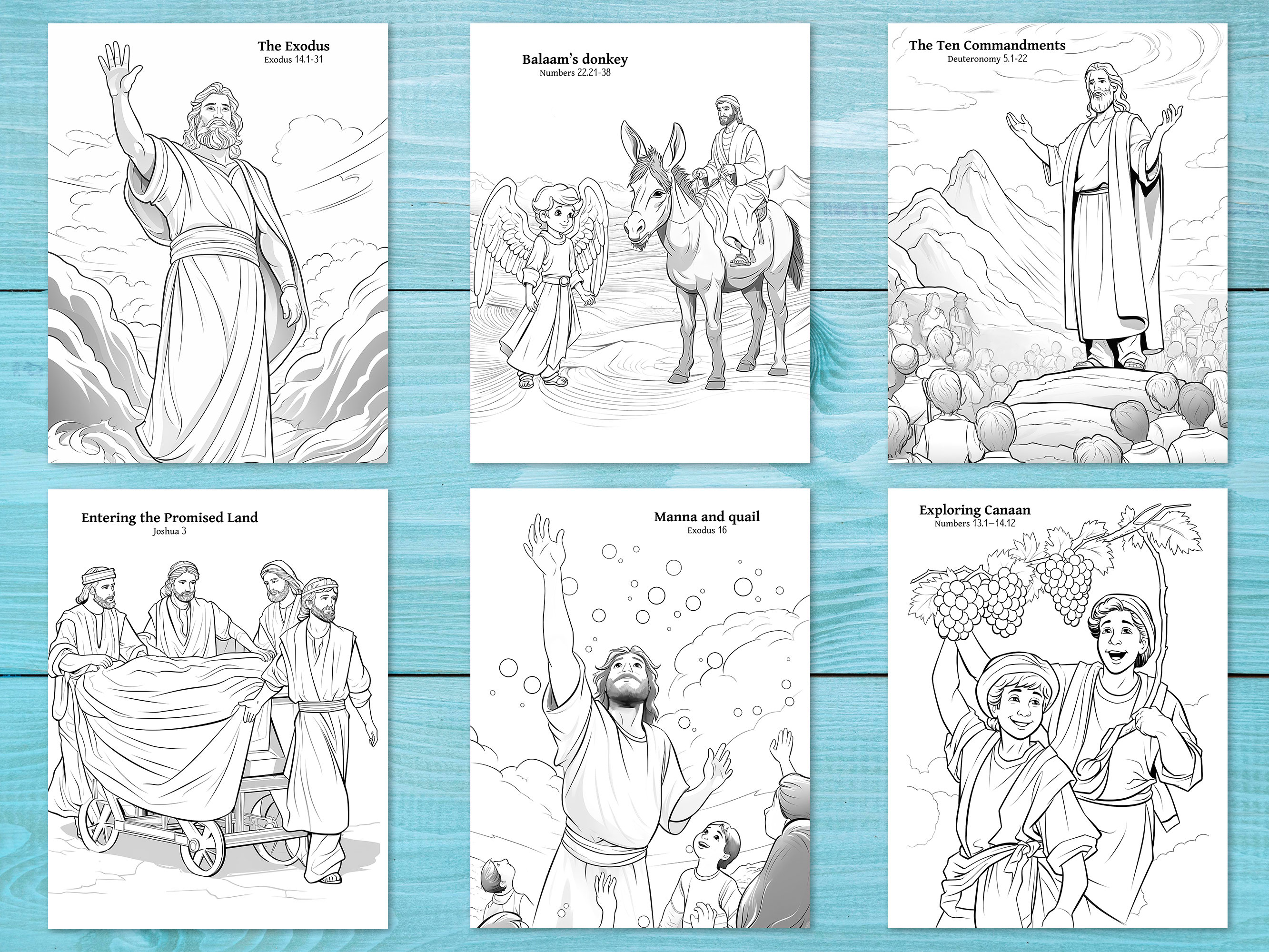 Christian Coloring Pages, 31 Printable Bible Story Pages for Adults and ...