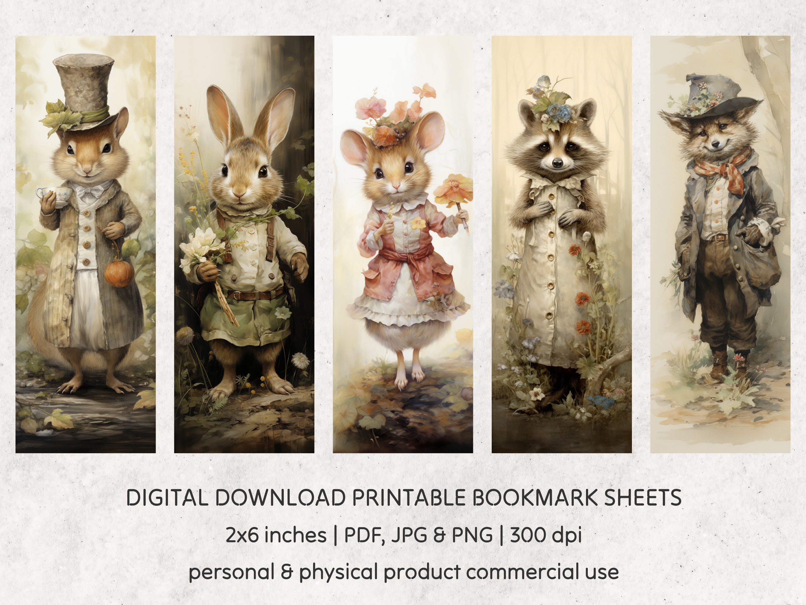 Fantasy Animals Bookmarks 15 Printable Fairy Bookmarks Digital Download ...